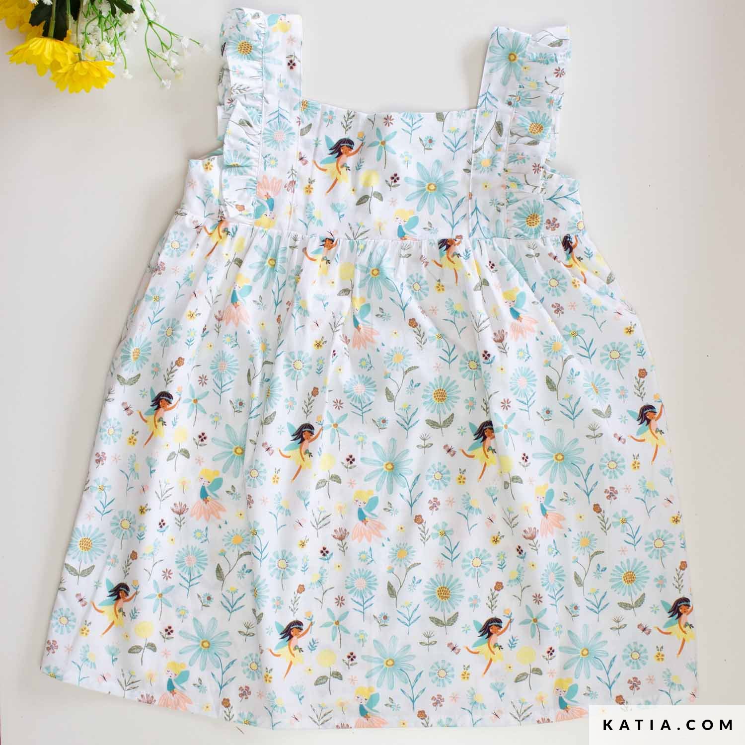 Tejido popelín de algodón Poplin Marguerite Fairies - Primavera ...