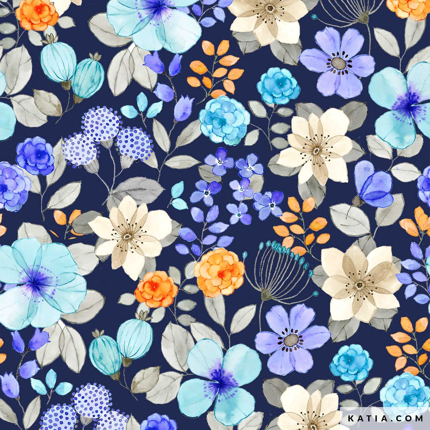 Tela de popelín estampado Hanami - Primavera / Verano | Katia.com