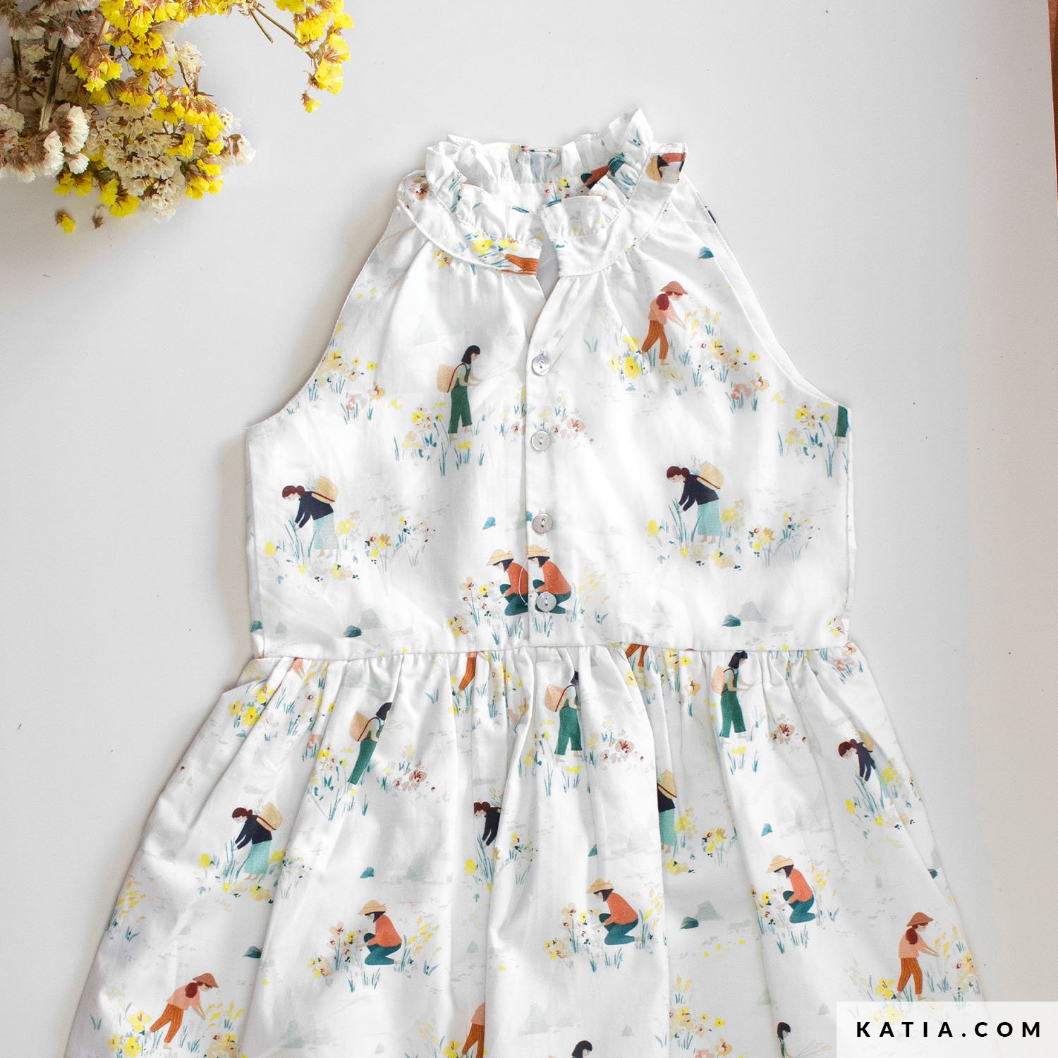 Tela popelín de algodón Poplin Asian Canolas Main - Primavera / Verano ...