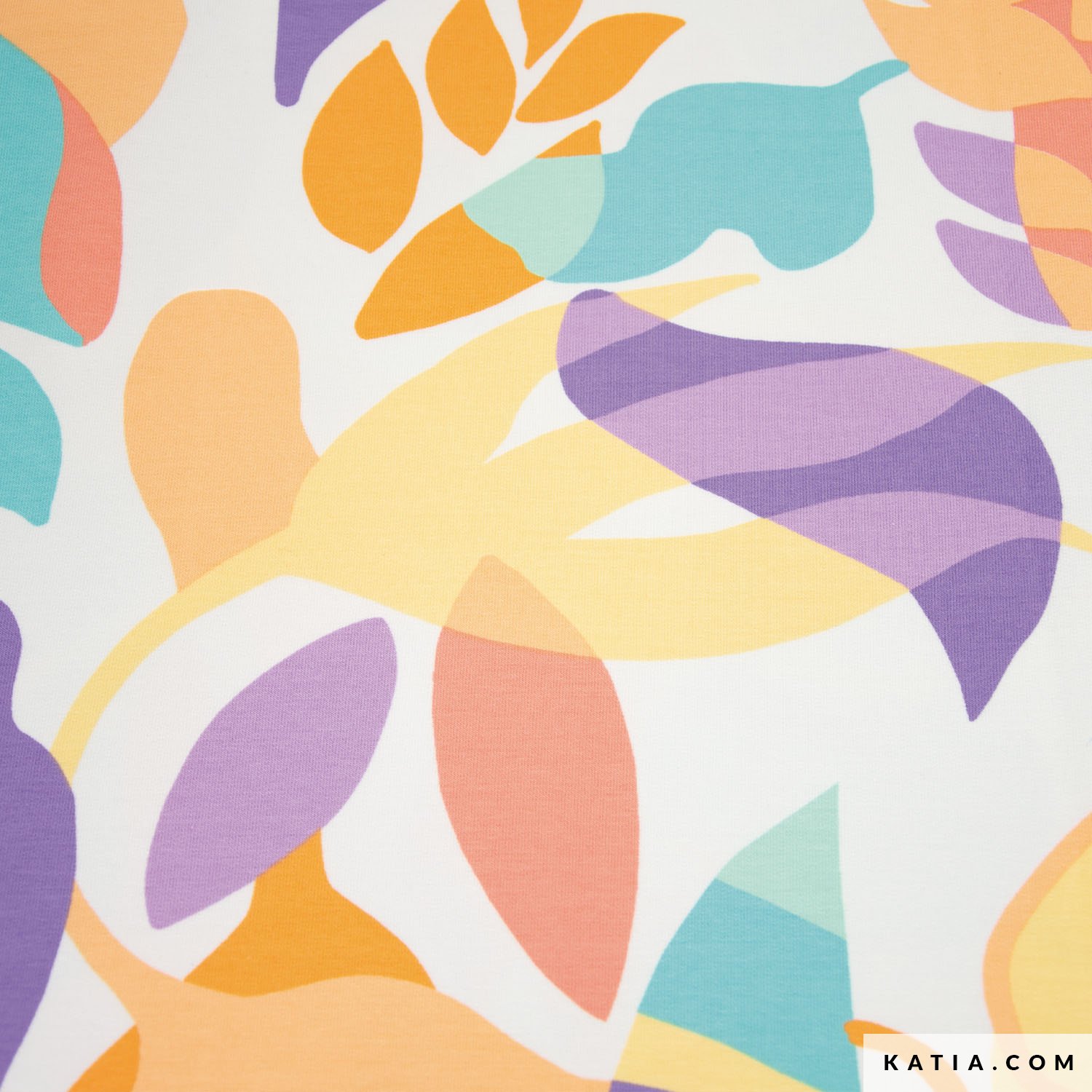 Abstract Leaves Summer Fleece Fabric - Spring / Summer | Katia.com