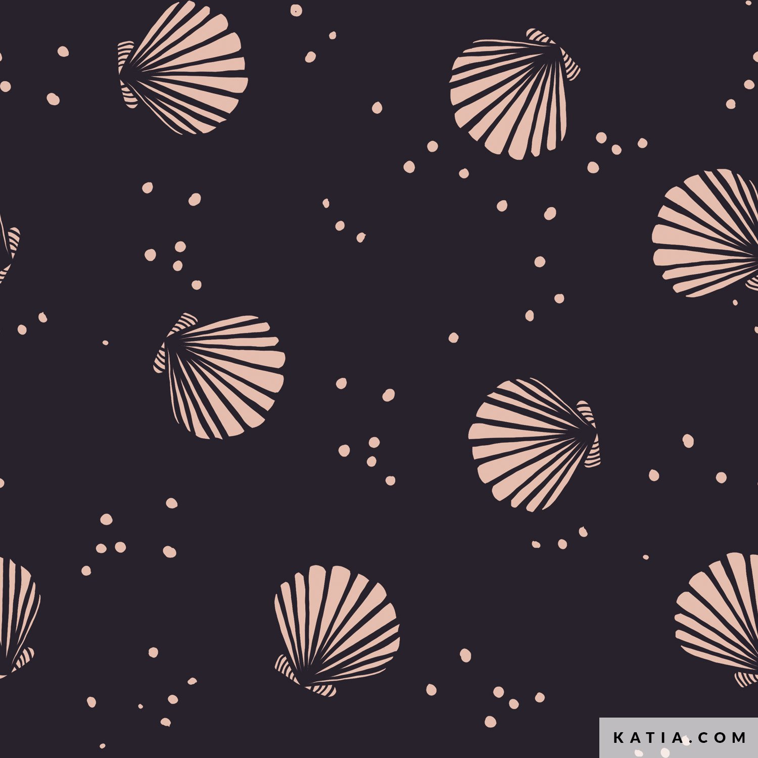 Coral Shells Summer Sweat fleece fabric - Spring / Summer | Katia.com