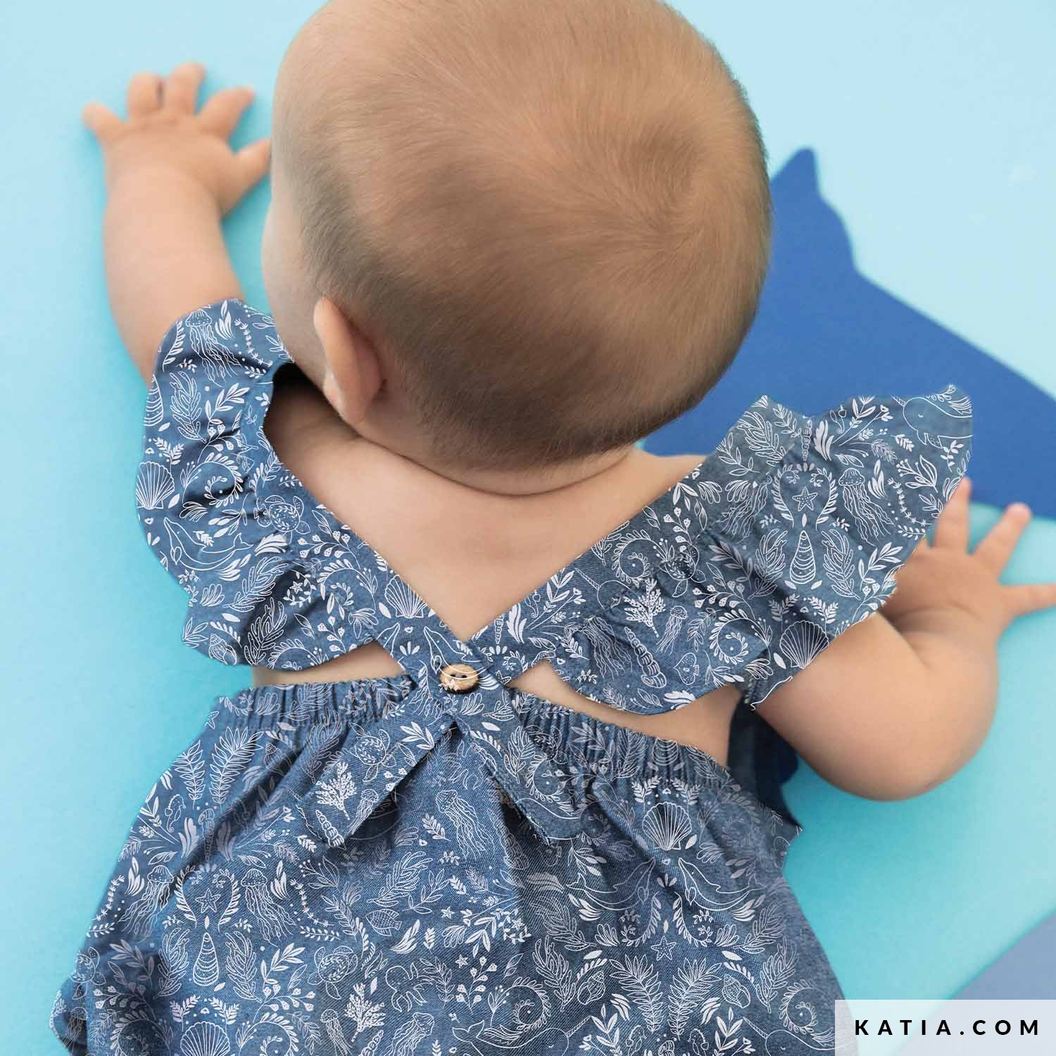 Denim Narval Flowers cotton denim fabric - Spring / Summer | Katia.com