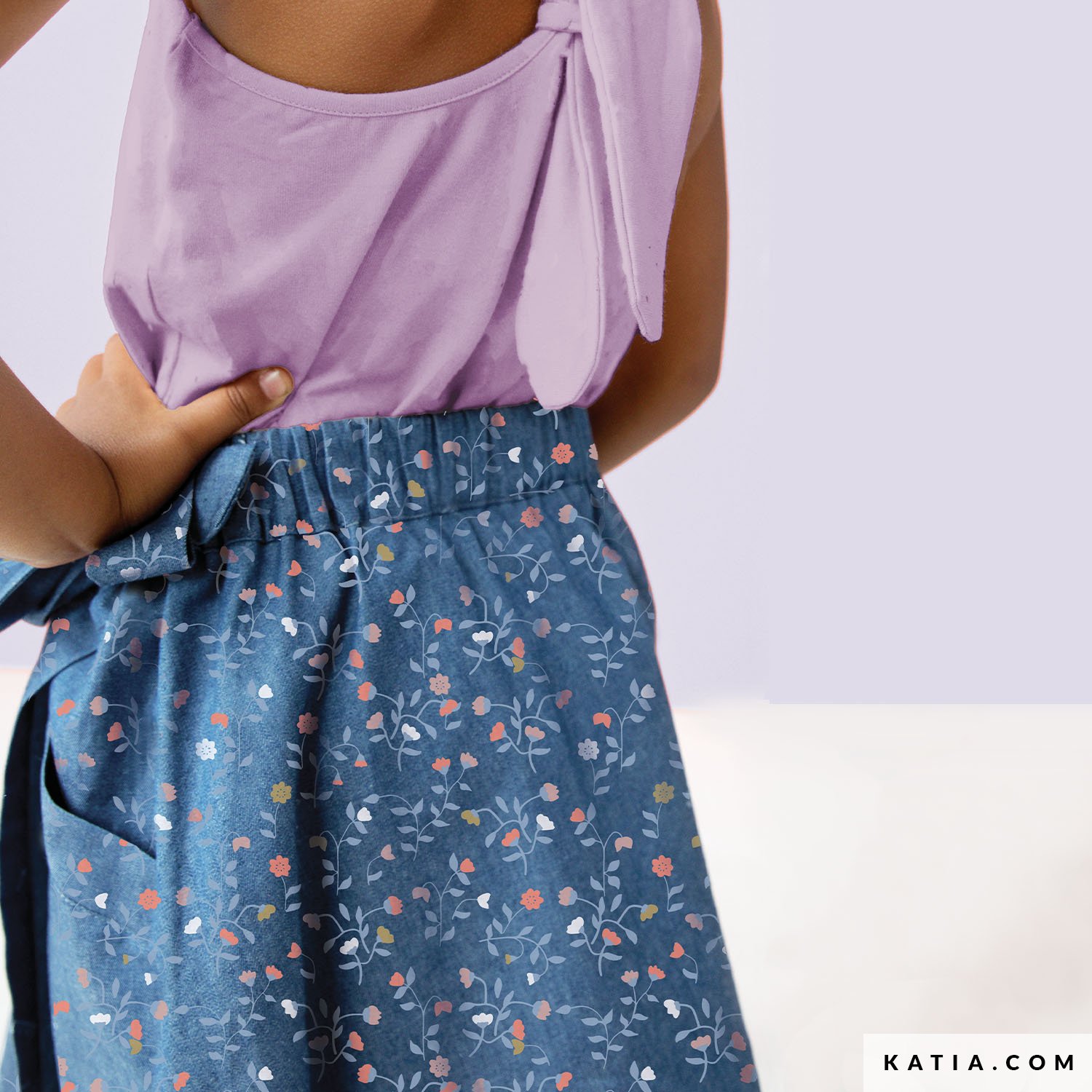 Denim Print Color Bluebells lightweight denim fabric - Spring / Summer ...