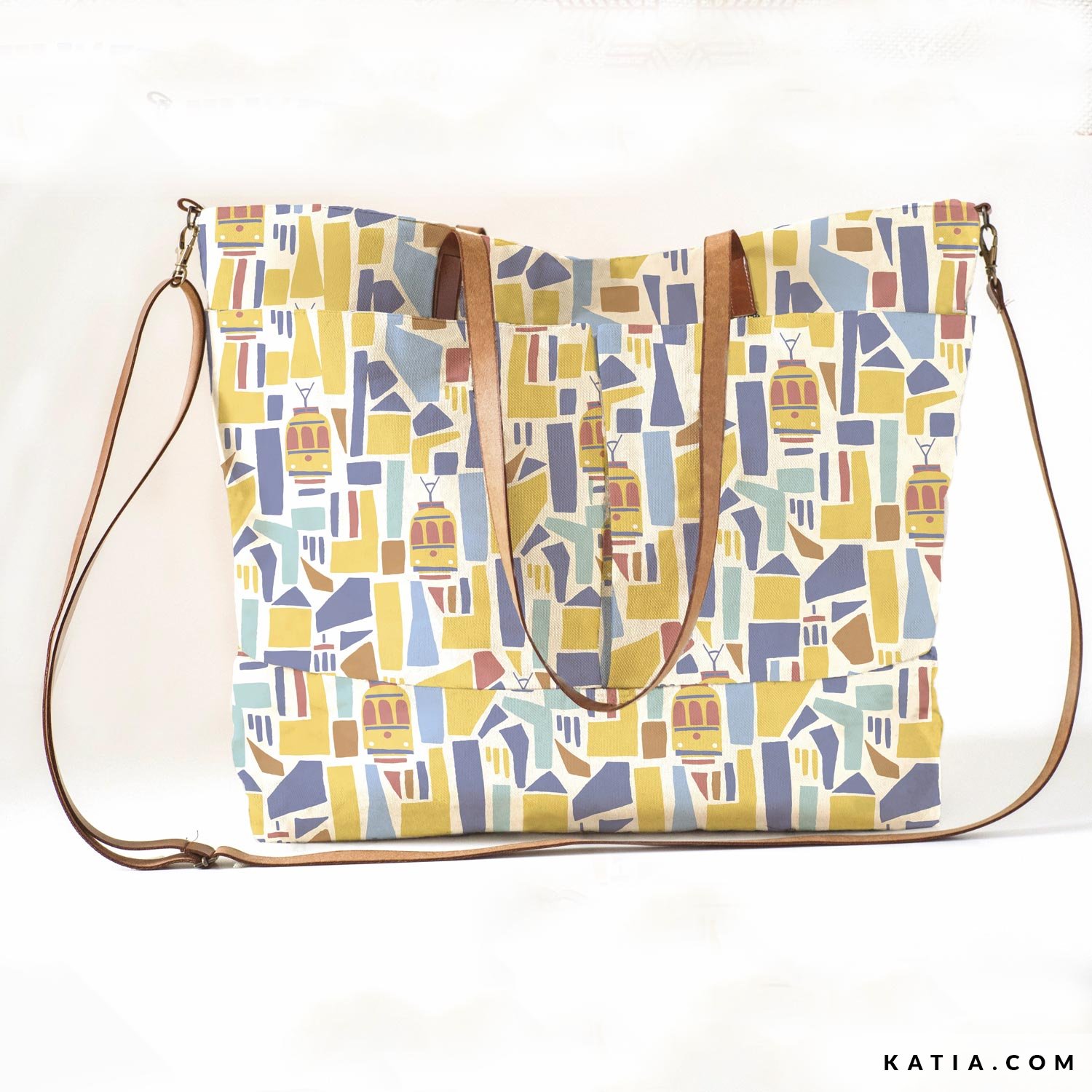 Tissu en toile Canvas Slim Tram Mosaic - | Katia.com