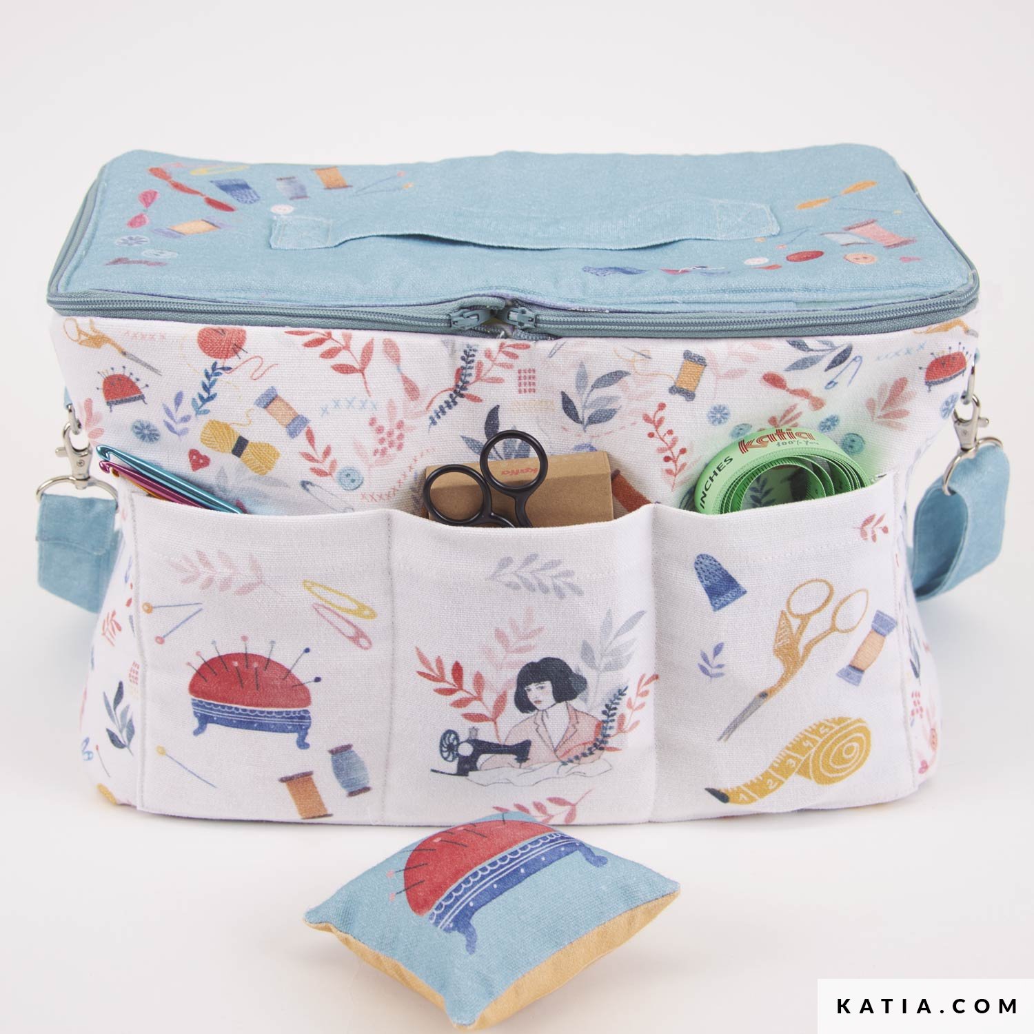 Canvas Slim fabric panel to sew a sewing box - | Katia.com