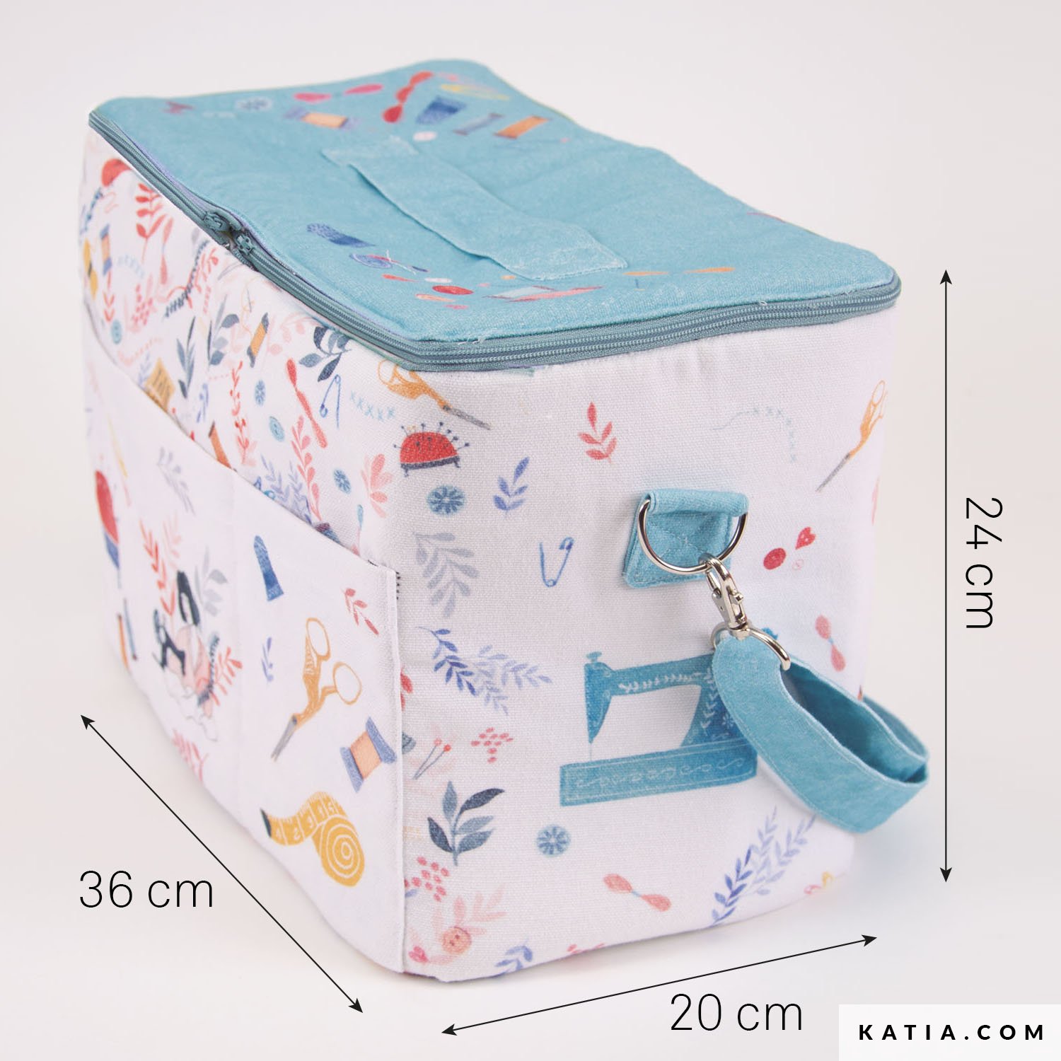 Canvas Slim fabric panel to sew a sewing box - | Katia.com