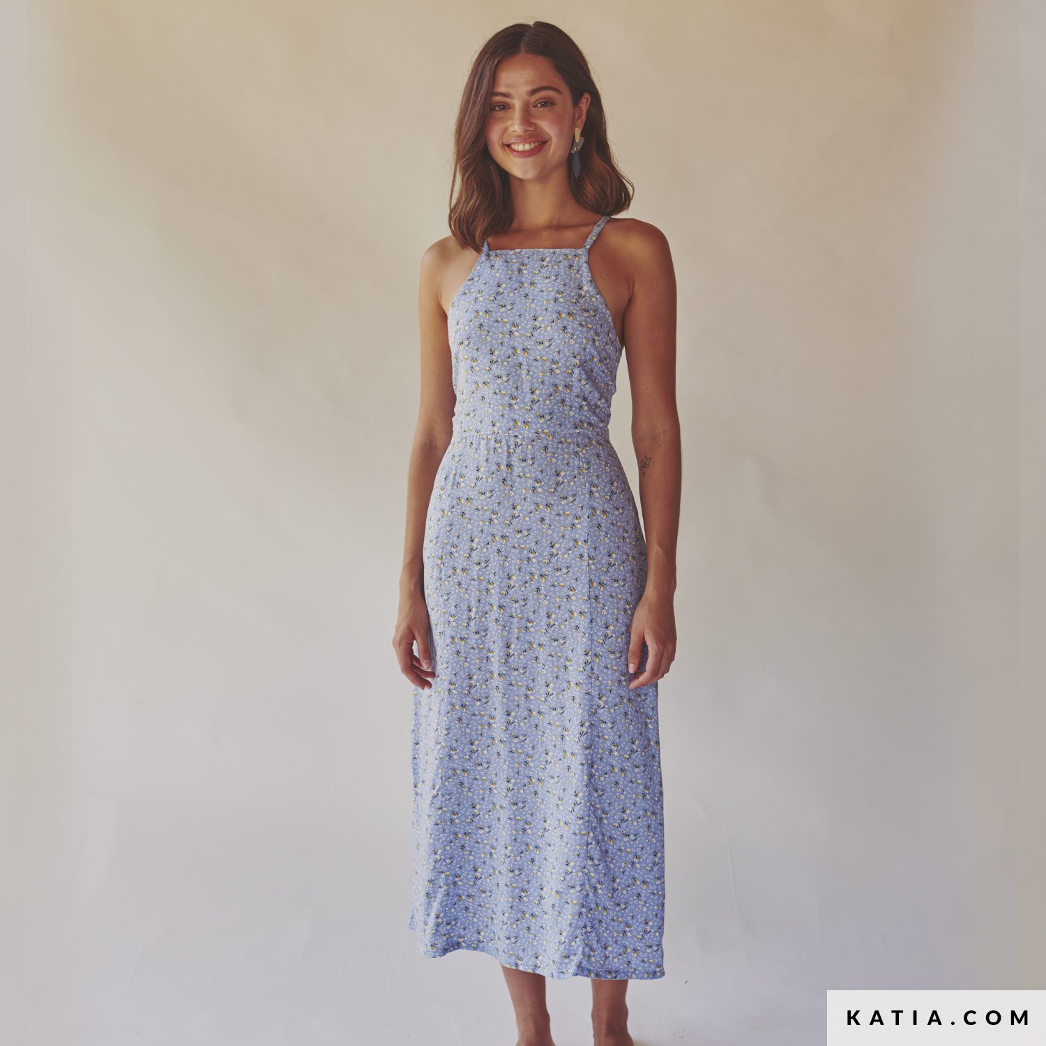 Tela de viscosa Print Azalea Blue - Primavera / Verano | Katia.com