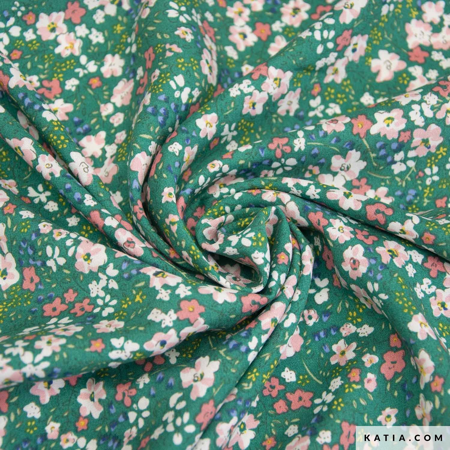 Tissu en viscose Print Summer Flowers - Printemps / Été | Katia.com