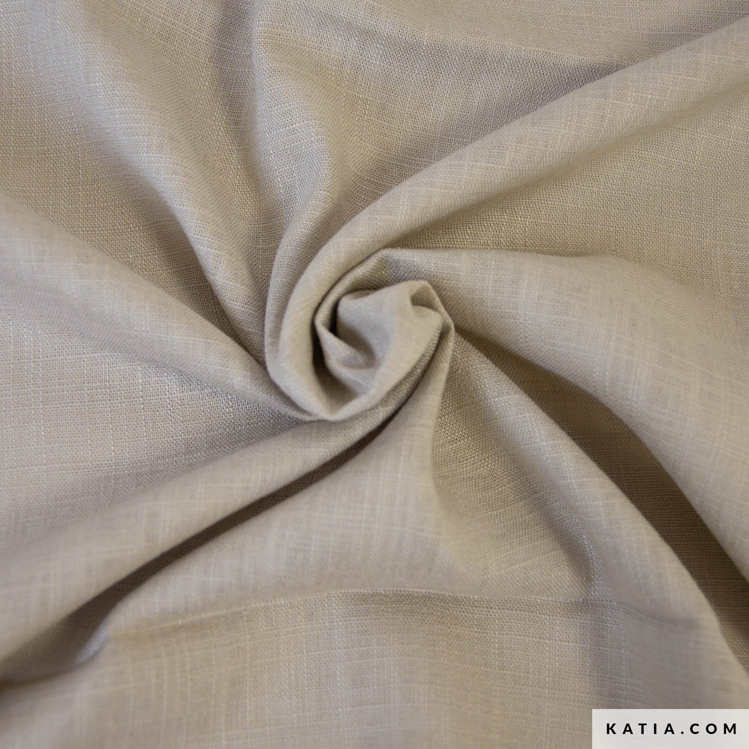 Tissu en viscose et lin Linen-Viscose Slub couleur sable - Printemps ...
