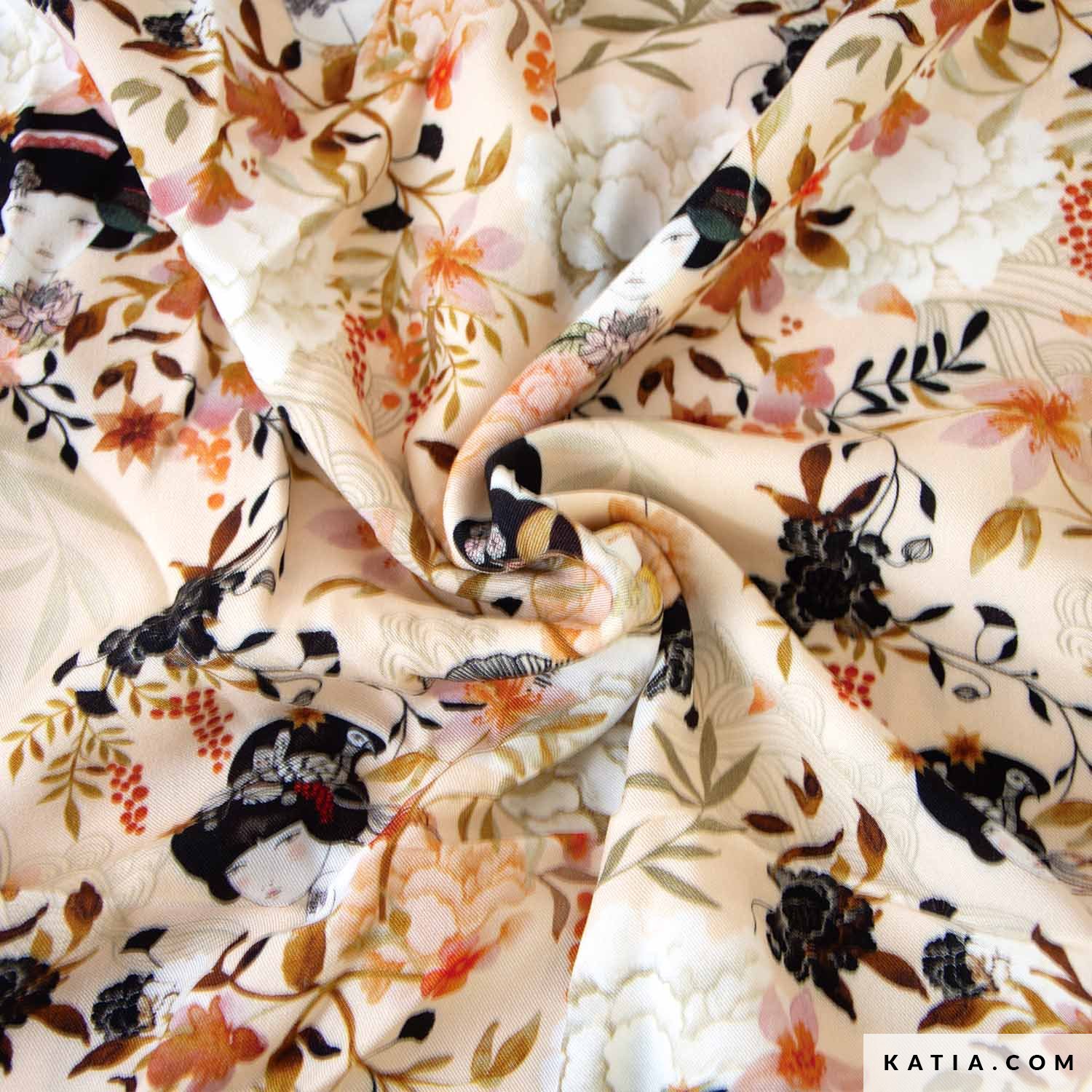 Viscose stof Ecoviscose Sakura Woman - Lente / Zomer | Katia.com