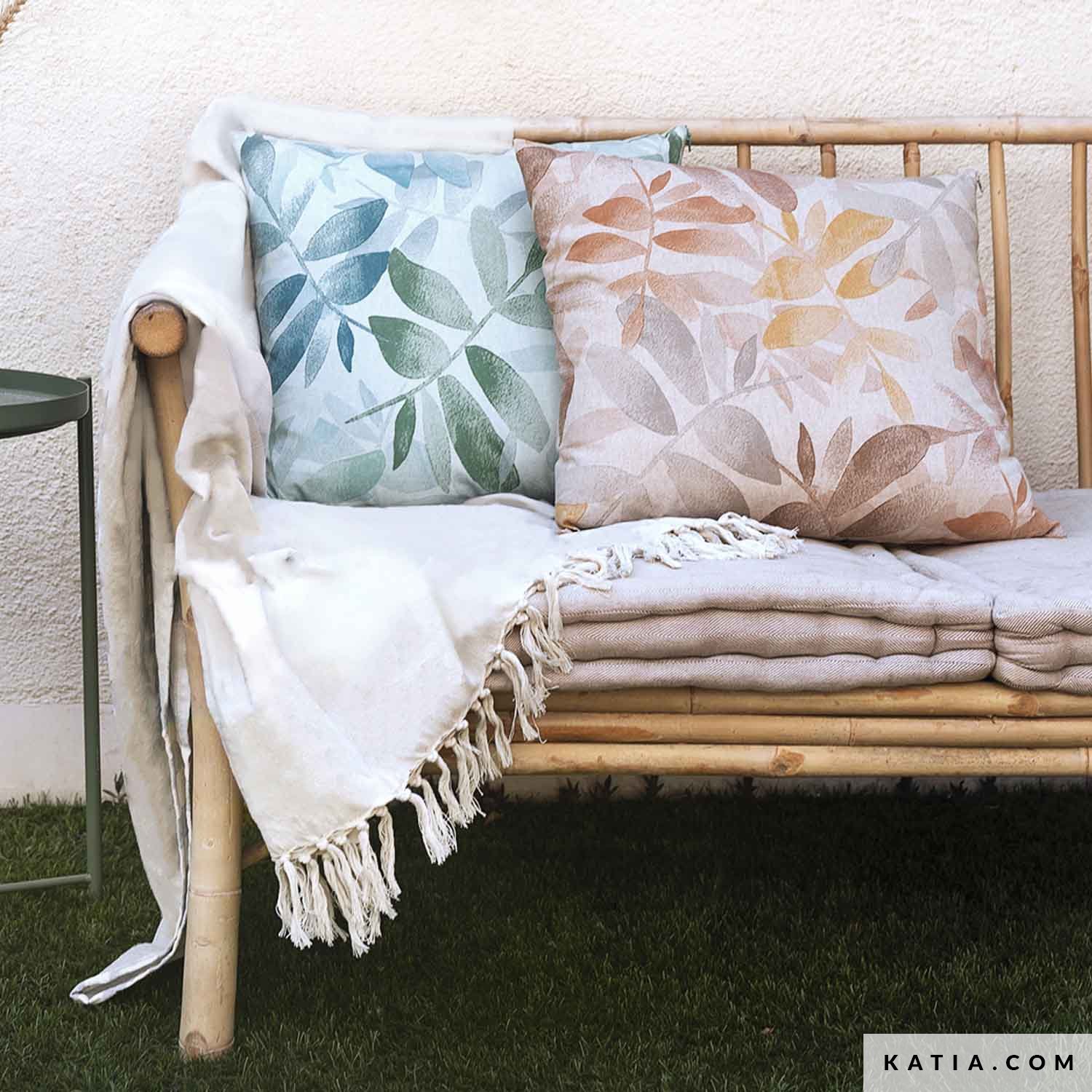 RECYCLED CANVAS PRINT SPRING LEAVES - | Katia.com