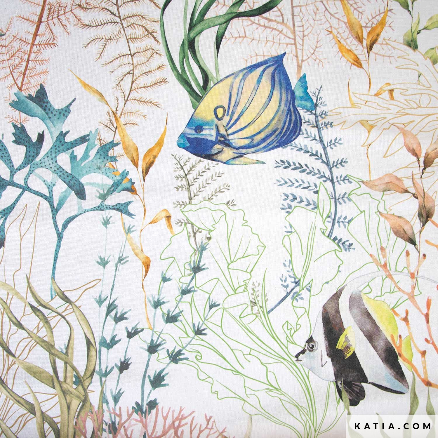 Tissu en toile recyclée Coral Reef - | Katia.com