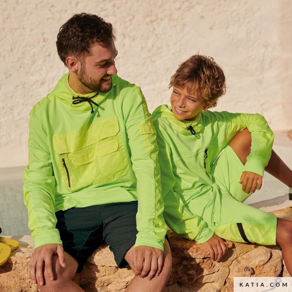 Neon Sweat Neon Yellow fleece fabric - Spring / Summer | Katia.com