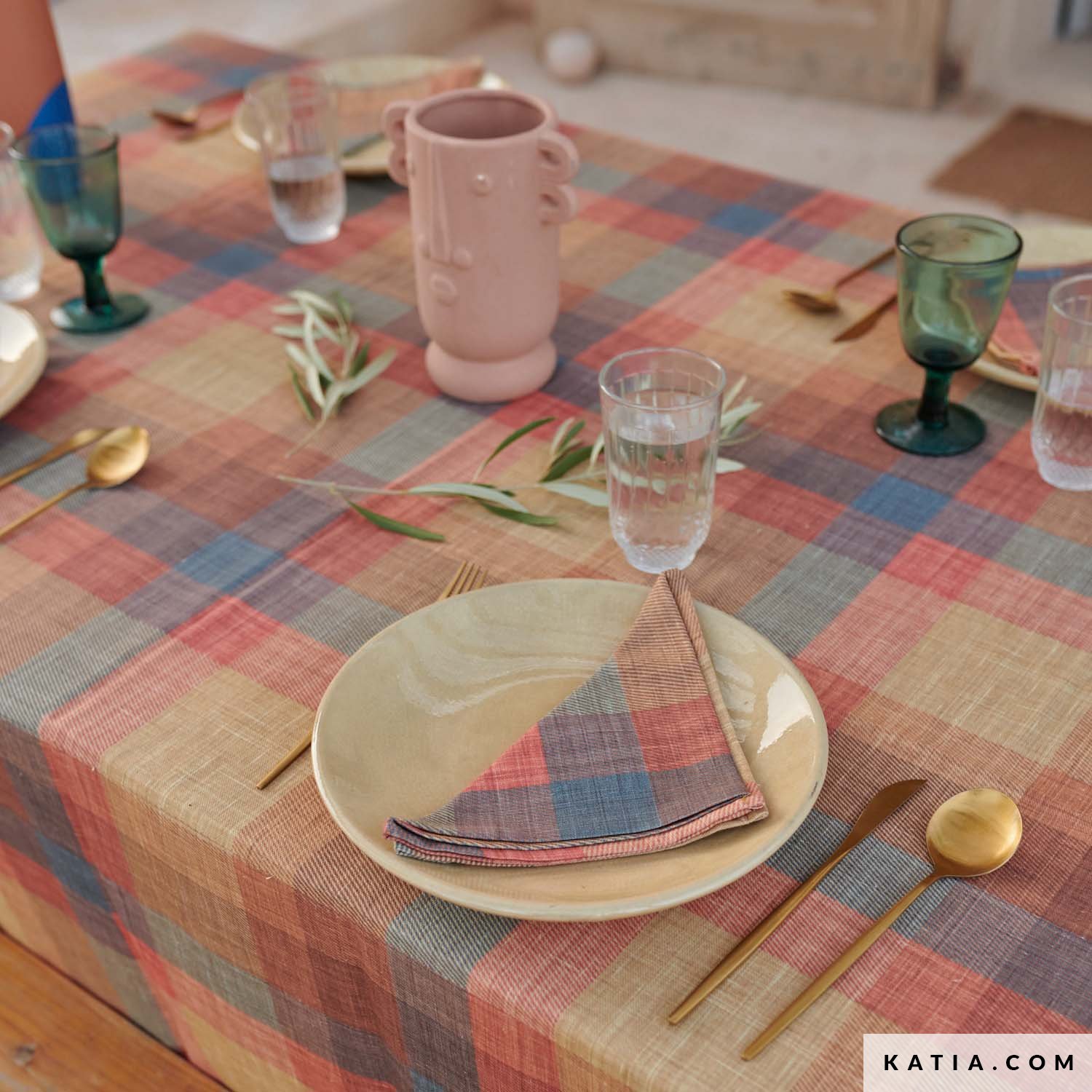 Recycled Canvas Sunshine Squares canvas fabric - Spring / Summer ...