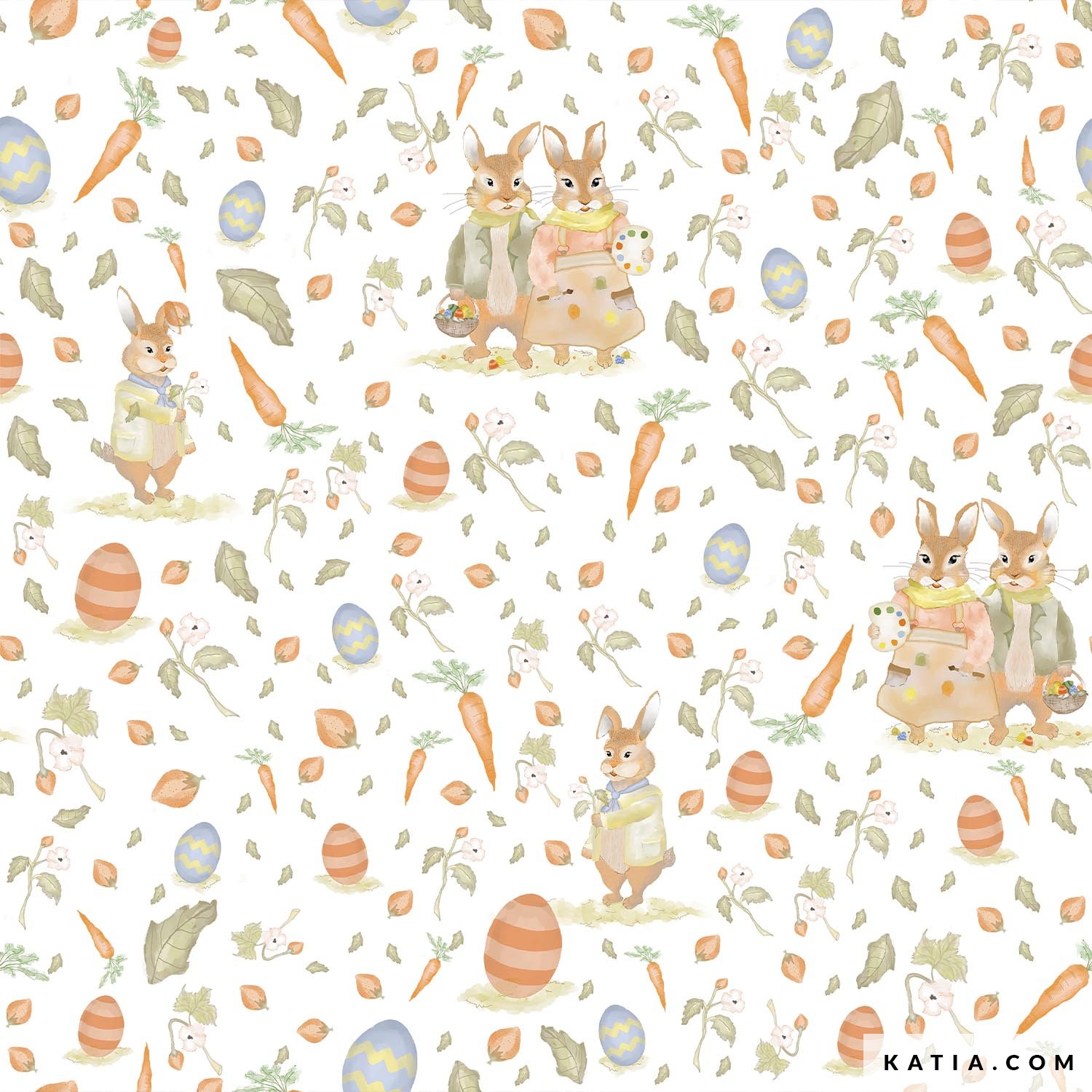Easter Bunny cotton poplin fabric - Autumn / Winter | Katia.com