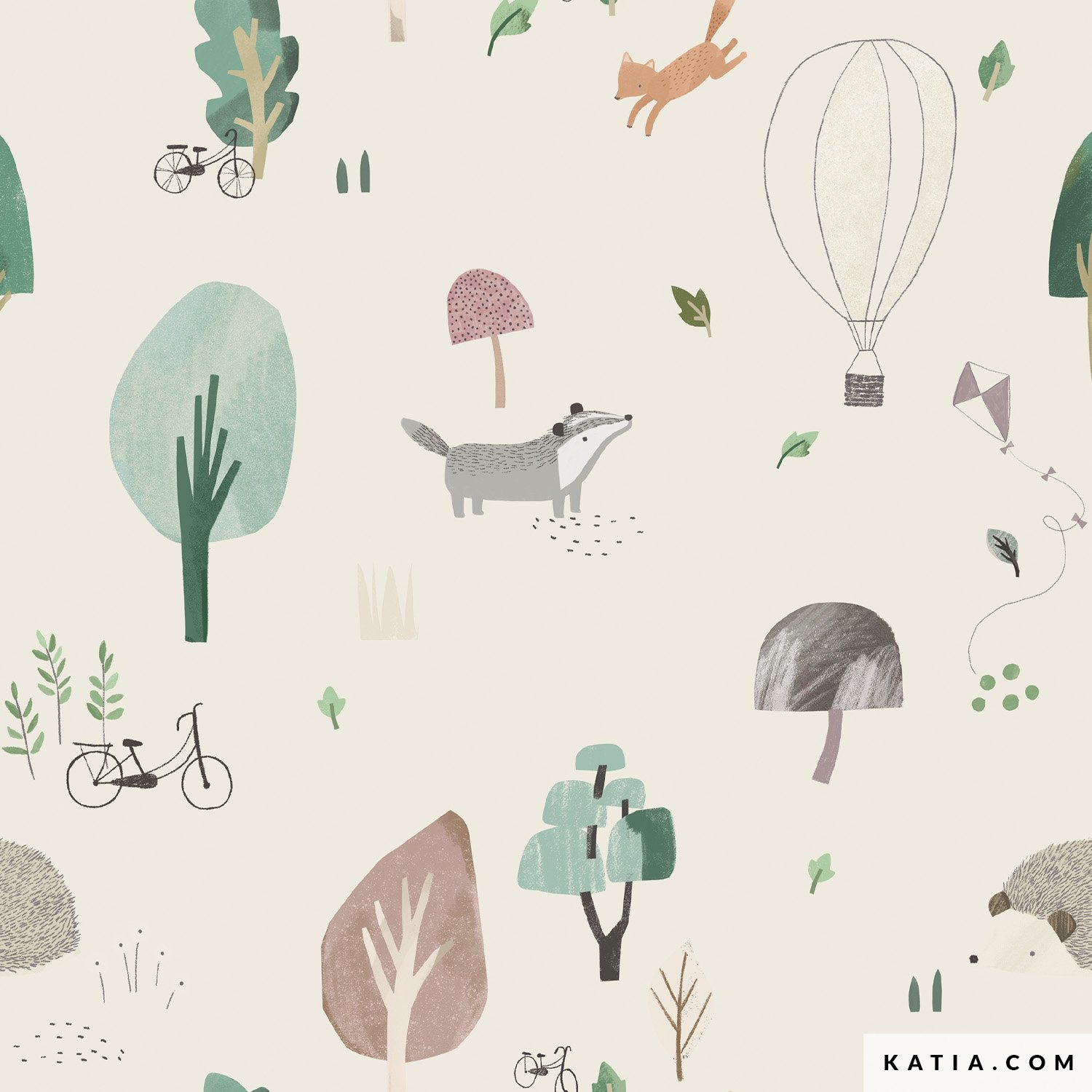 Handmade Ferret cotton poplin fabric - Autumn / Winter | Katia.com
