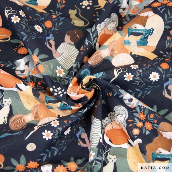 Handmade Love cotton poplin fabric - Autumn / Winter | Katia.com