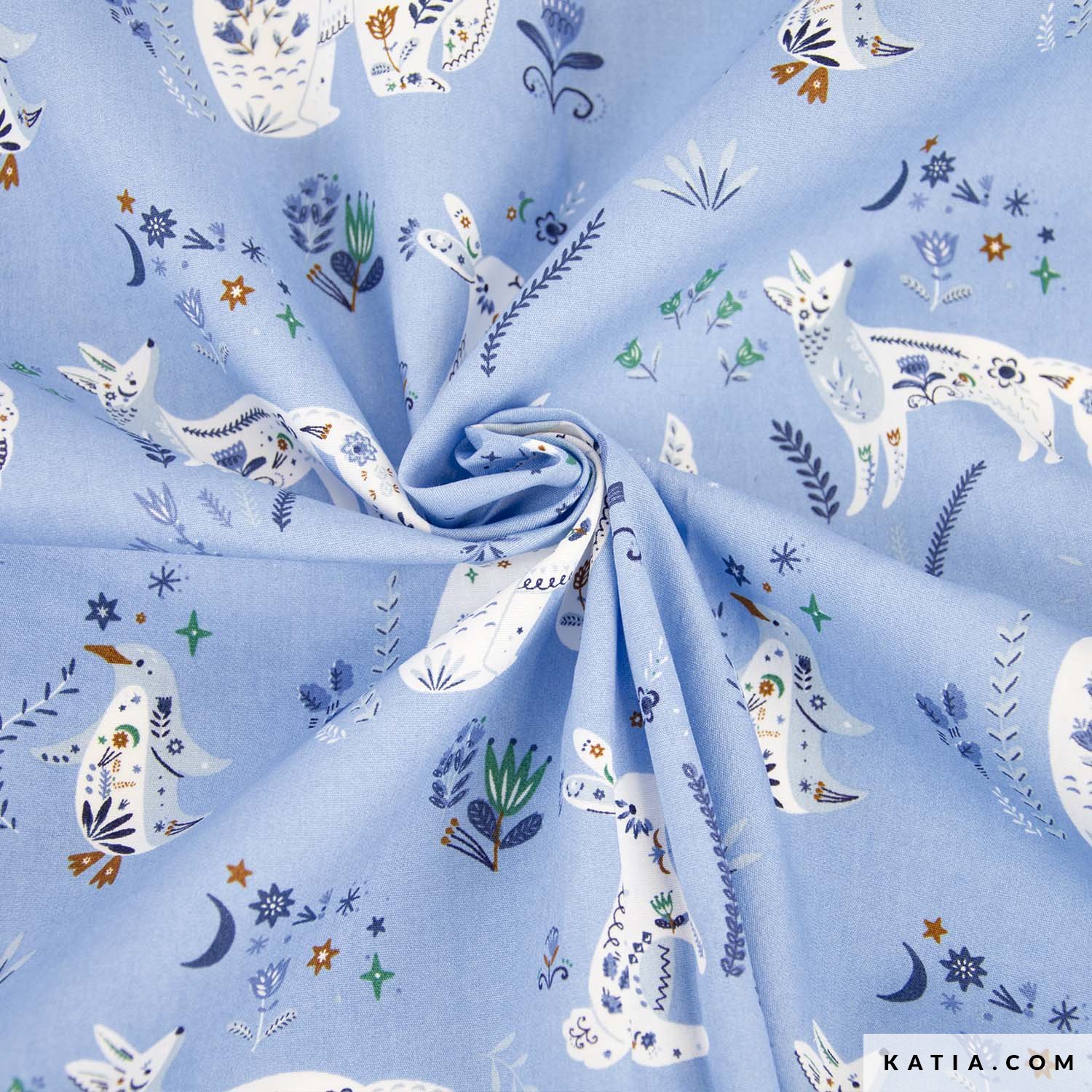 Ice Skating cotton poplin fabric - Autumn / Winter | Katia.com