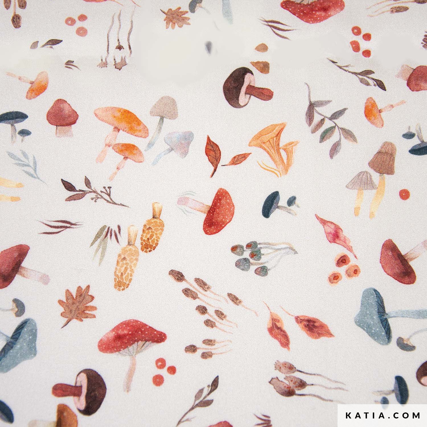 Mushroom Country Dance cotton poplin fabric - Autumn / Winter | Katia.com