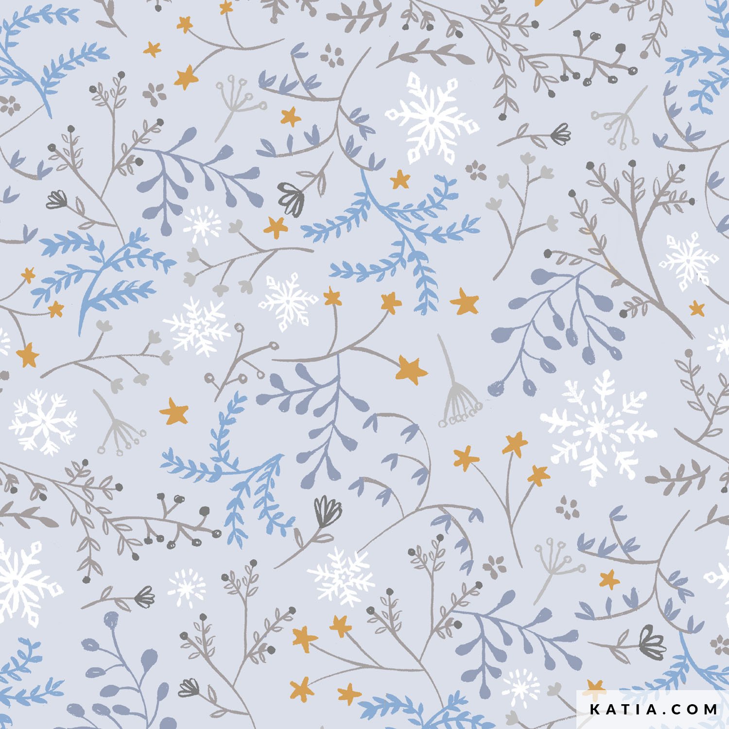 Popeline katoenen stof Poplin Artic Flowers - Herfst / Winter | Katia.com