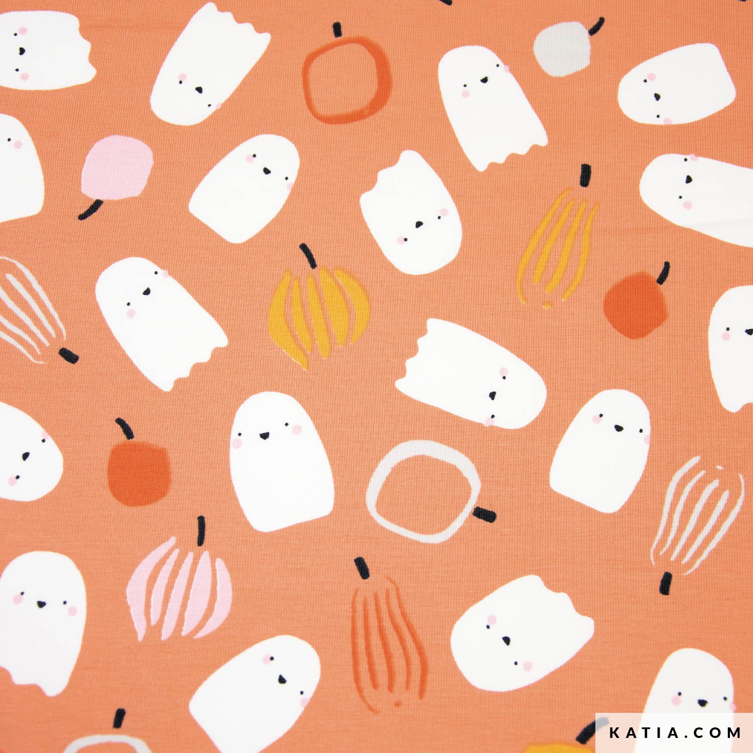 Halloween Ghosts Jersey T-shirt knit fabric - Autumn / Winter | Katia.com