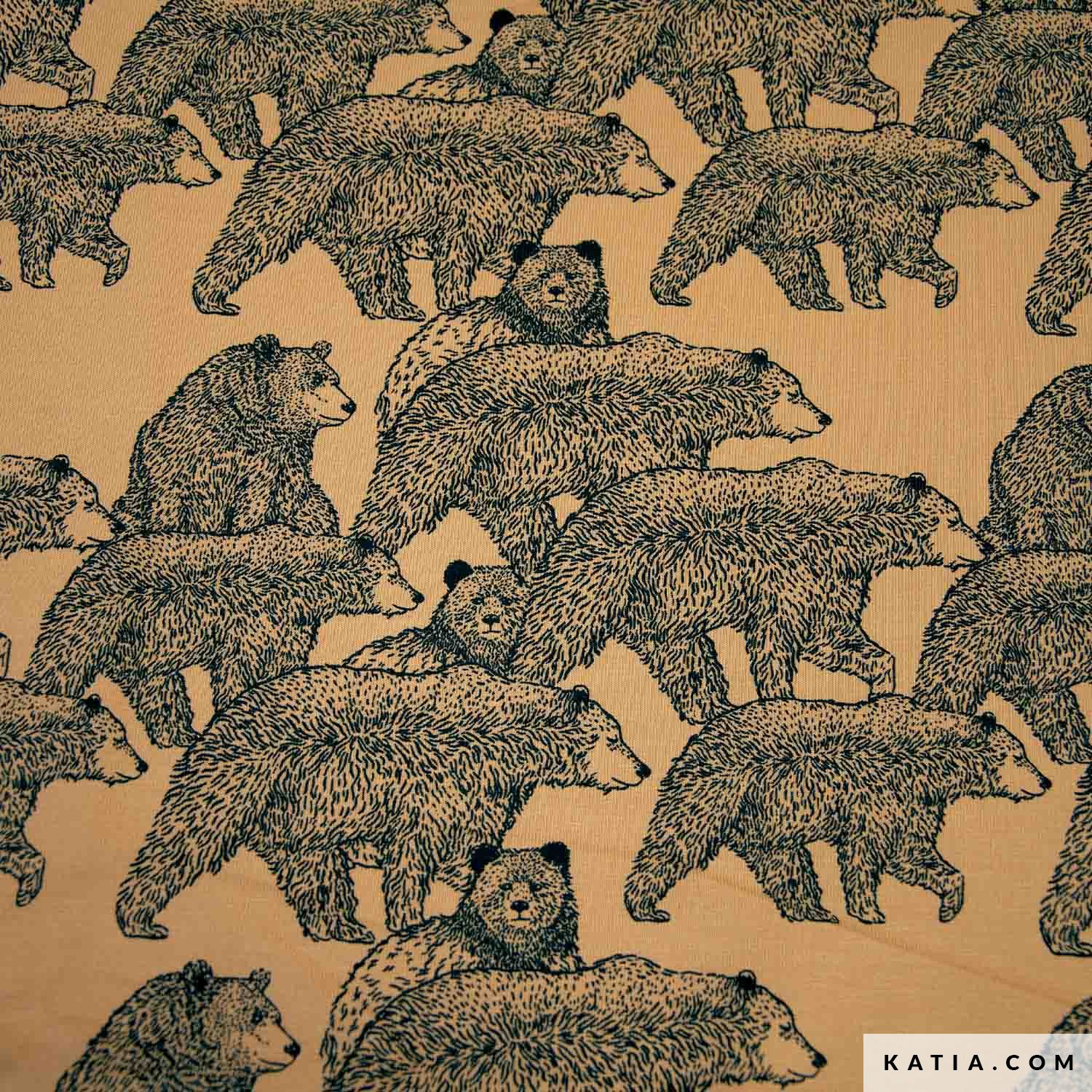 Tricot T-shirt stof Dancing Bear - Herfst / Winter | Katia.com