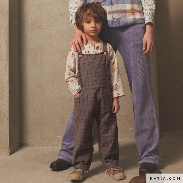 Coffee checkered cotton flannel fabric - Autumn / Winter | Katia.com