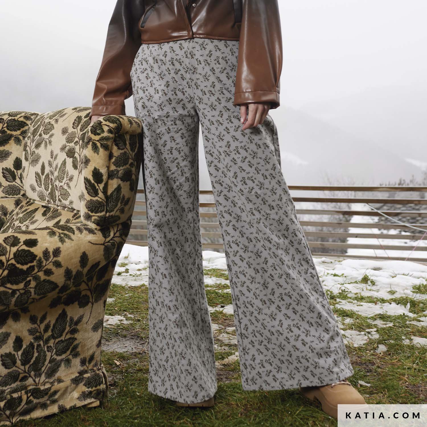 Flanelowa tkanina bawełniana Bee Different Flowers - Jesień / Zima ...