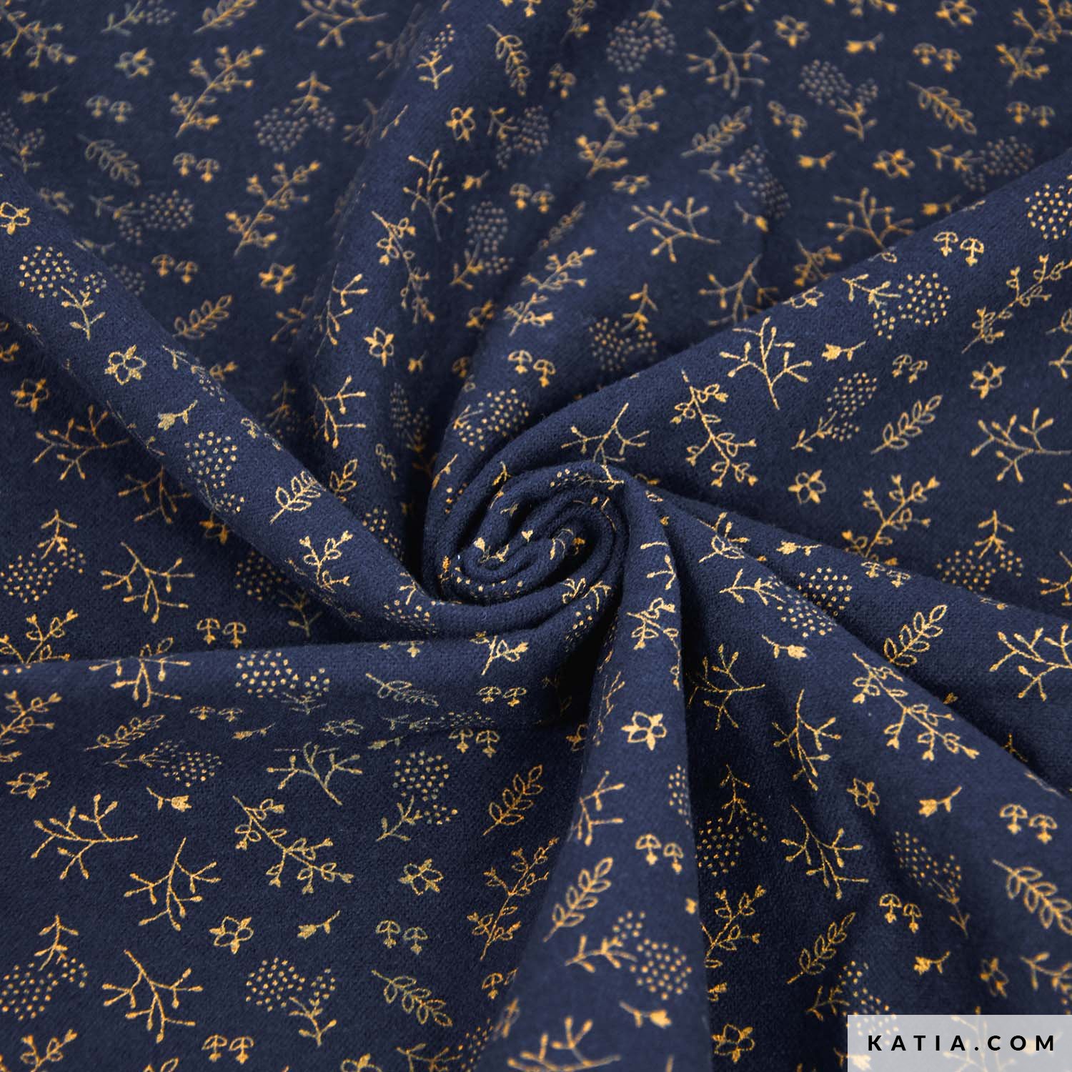 Floral cotton flannel fabric - Autumn / Winter | Katia.com