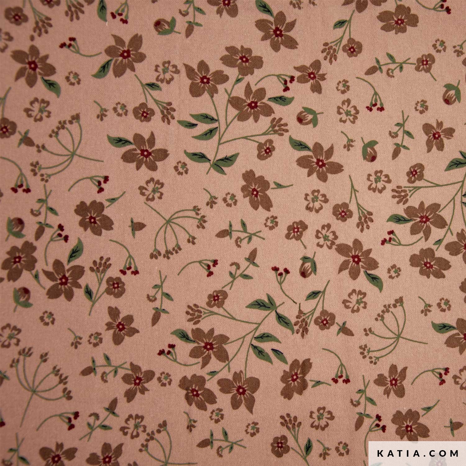 Green Utopia Flowers cotton flannel fabric - Autumn / Winter | Katia.com