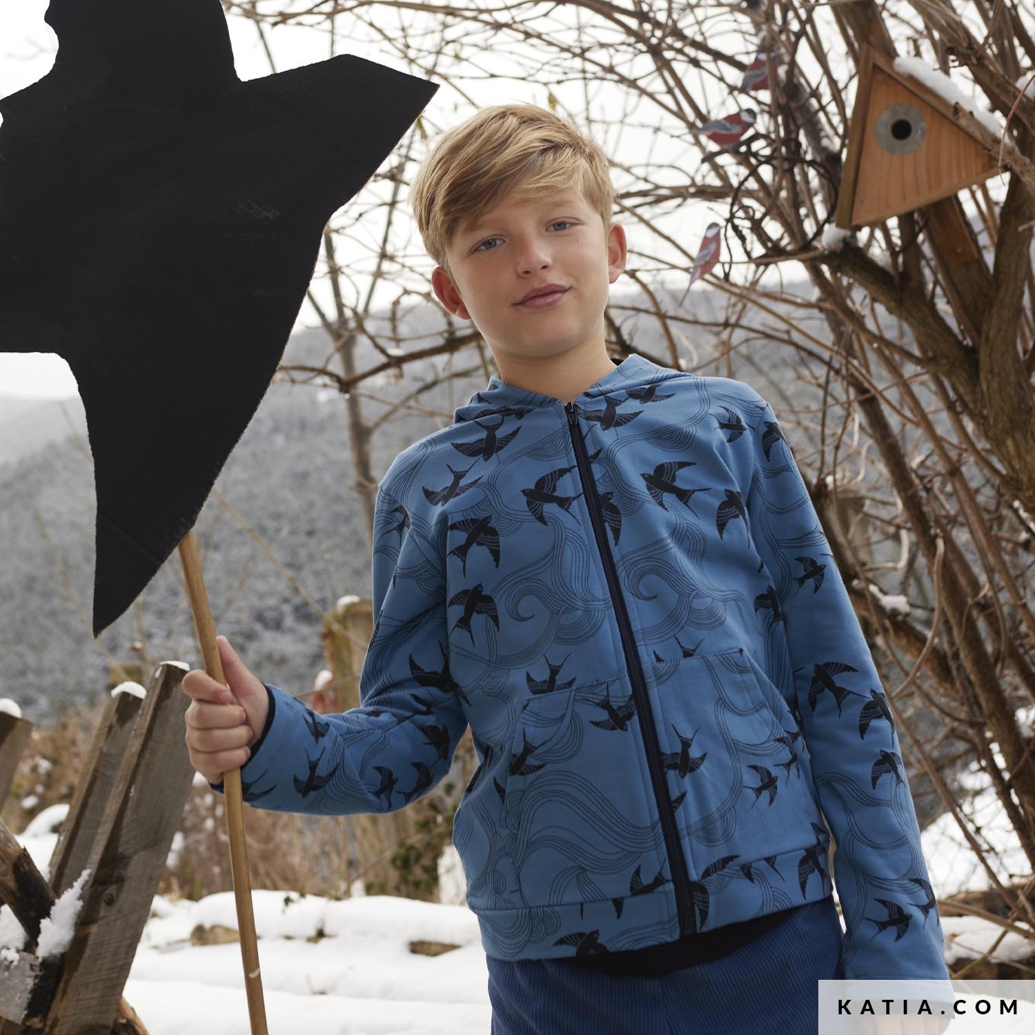 Sky Flying Dreams cotton fleece fabric - Autumn / Winter | Katia.com