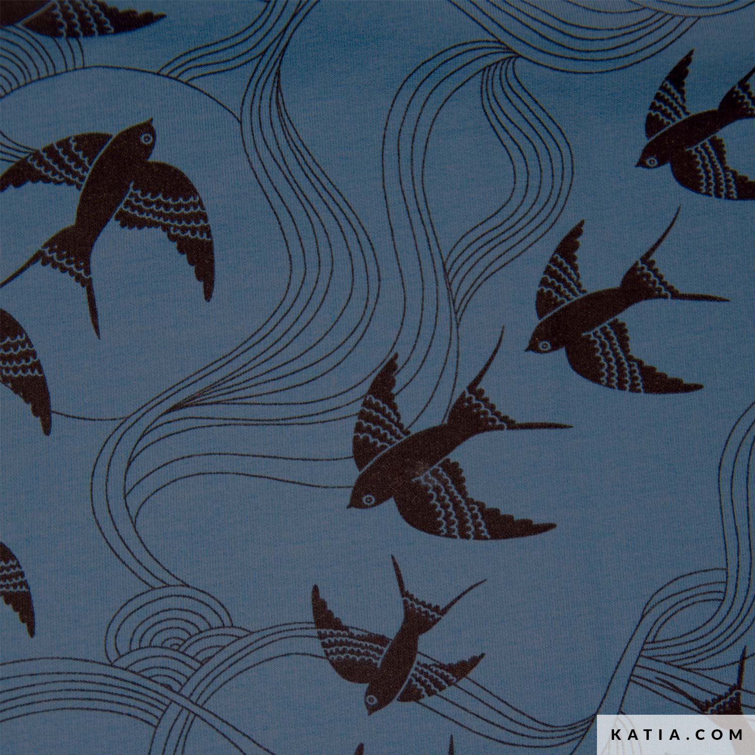 Sky Flying Dreams cotton fleece fabric - Autumn / Winter | Katia.com