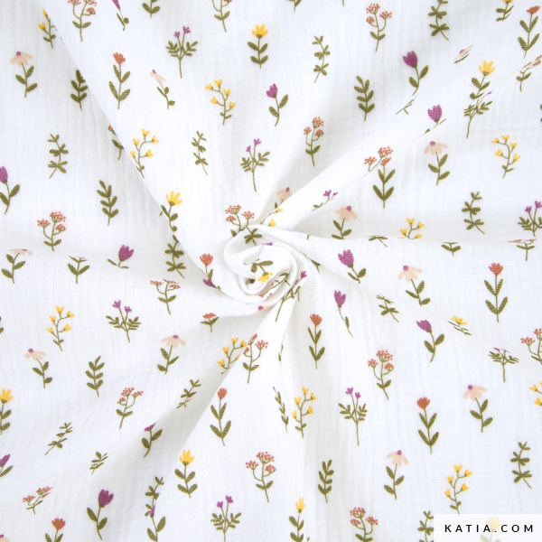 Floral cotton muslin - | Katia.com