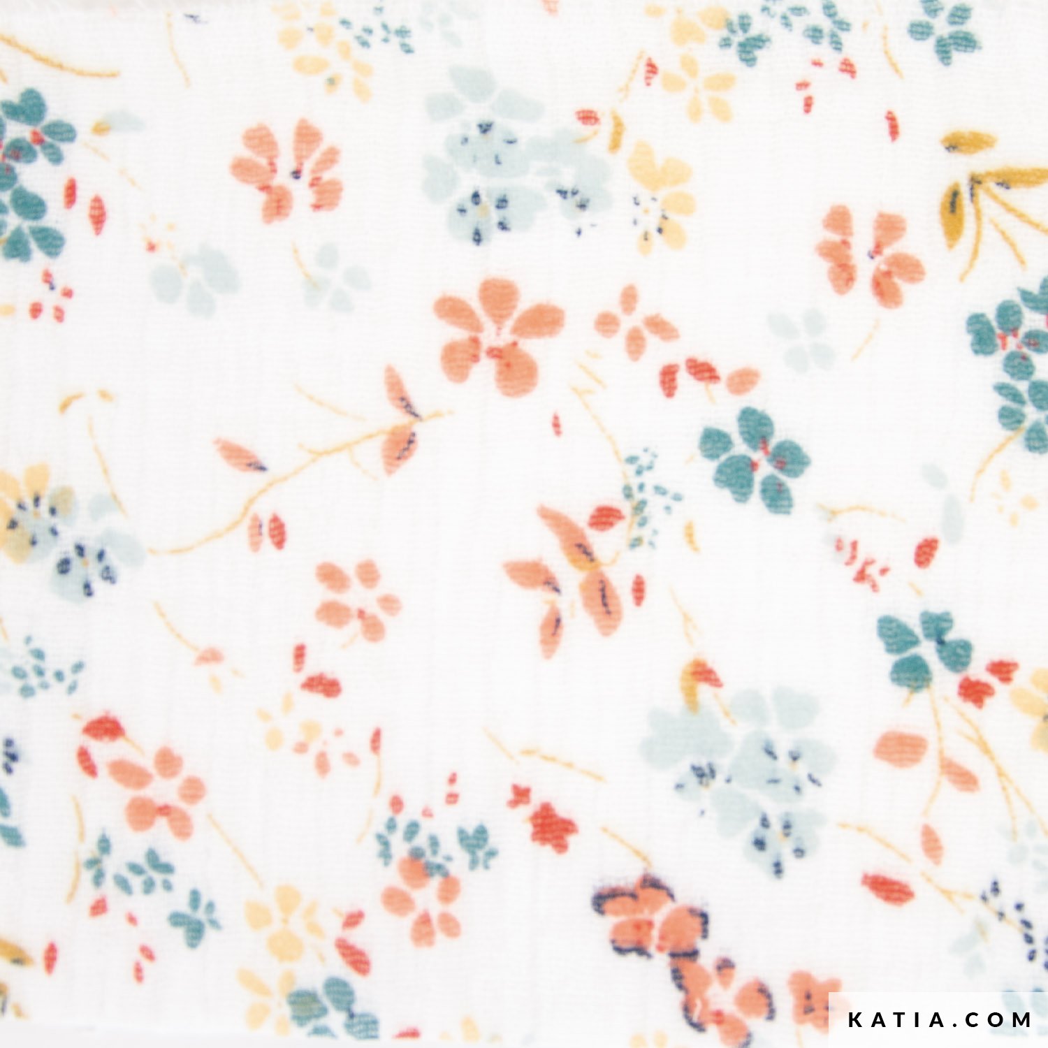 Forest Flowers cotton muslin fabric - | Katia.com