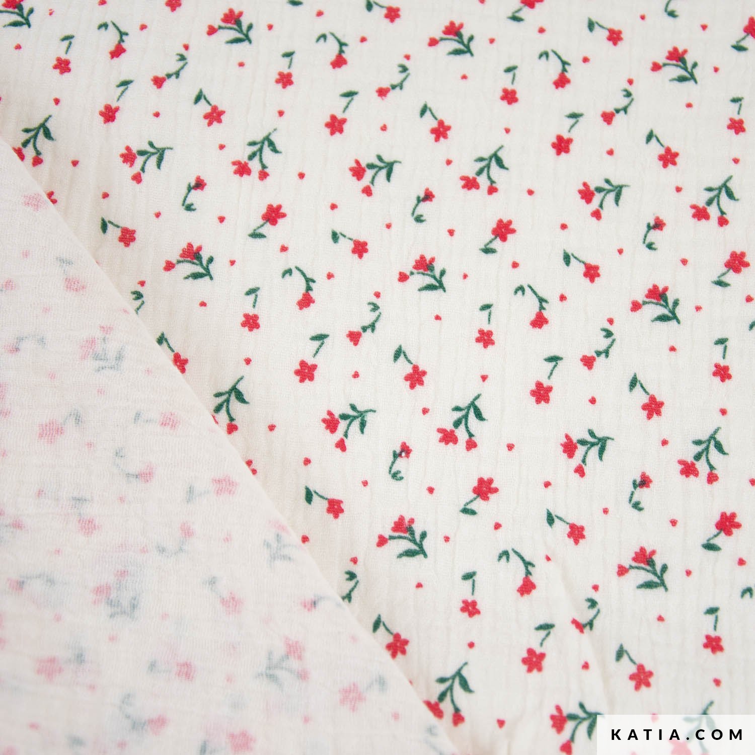 Mexico Flowers Cotton Muslin Fabric - | Katia.com