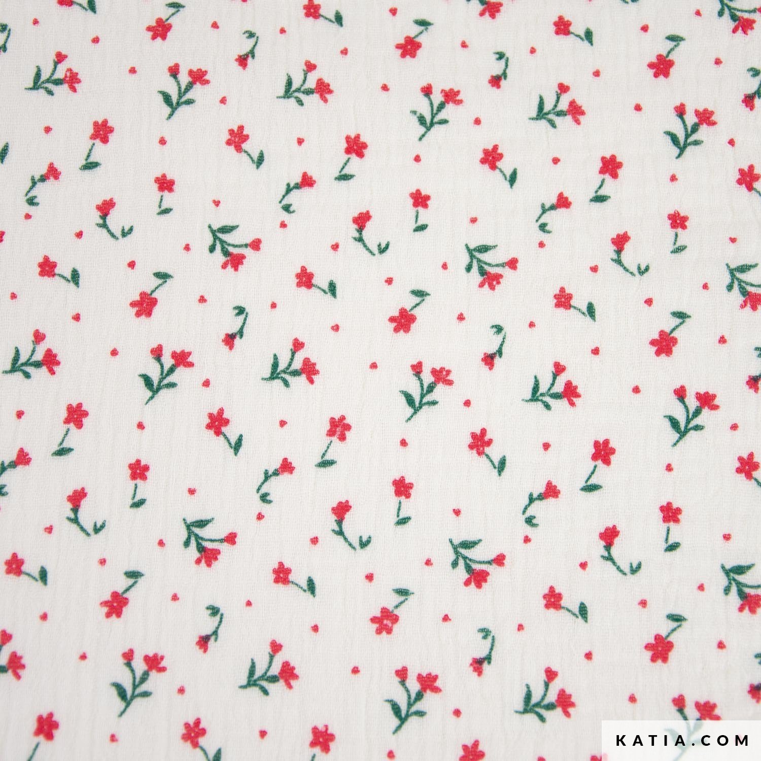 Mexico Flowers Cotton Muslin Fabric - | Katia.com