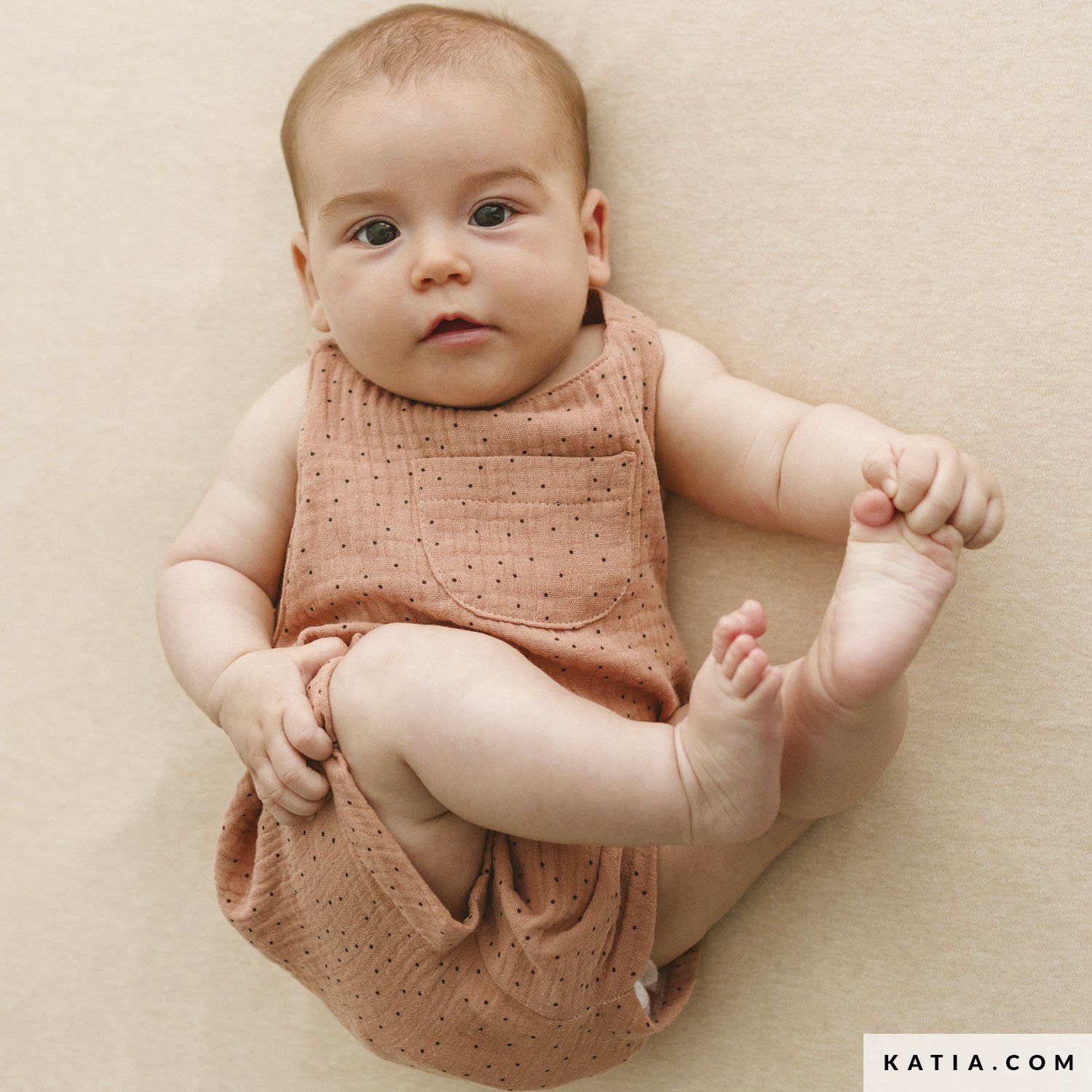 Polka-dot cotton muslin - | Katia.com