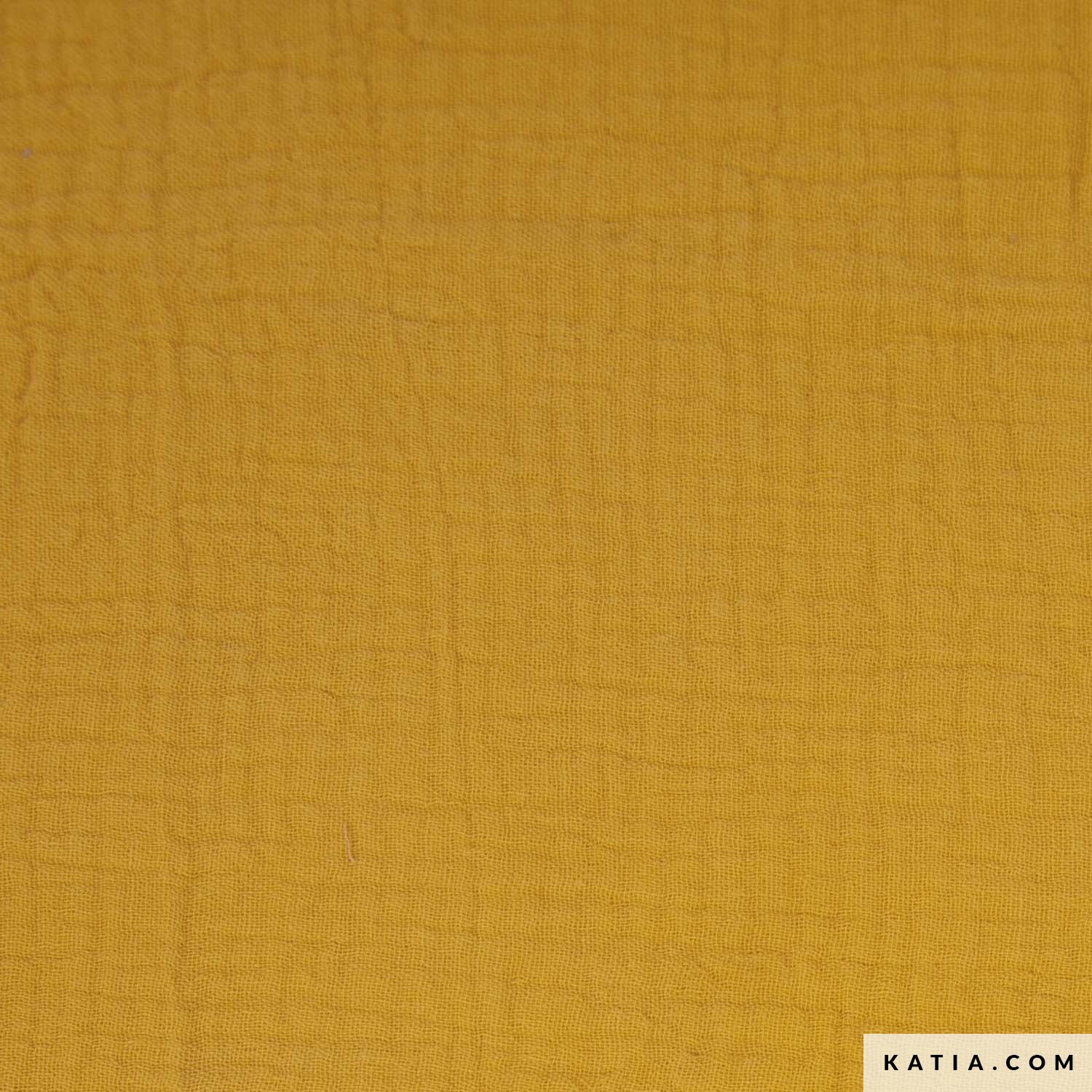Solid Mustard Mousseline muslin fabric - | Katia.com
