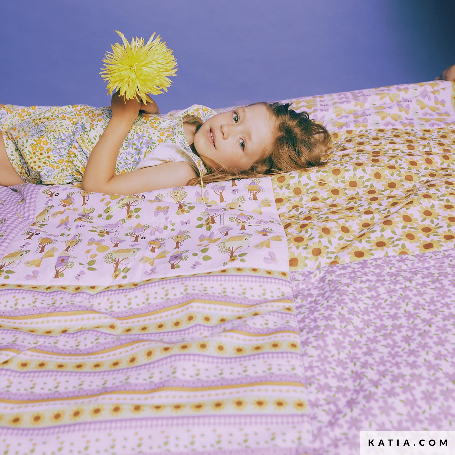 Poplin Fabric Panel with 9 Combined Prints - Spring / Summer | Katia.com