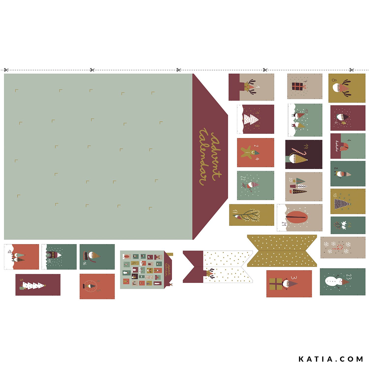 Pannello calendario dell'Avvento Gnomes Xmas - Autunno / Inverno ...