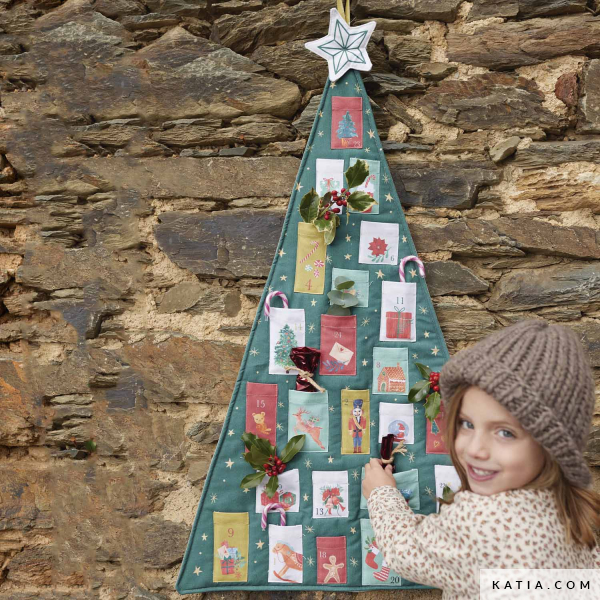 Pannello calendario dell'Avvento Retro Xmas - Autunno / Inverno | Katia.com