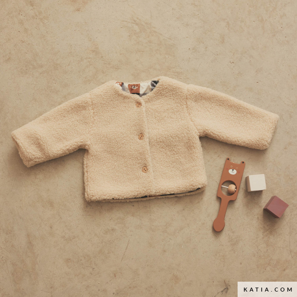 Cream Sherpa Fabric sheepskin fabric - Autumn / Winter | Katia.com