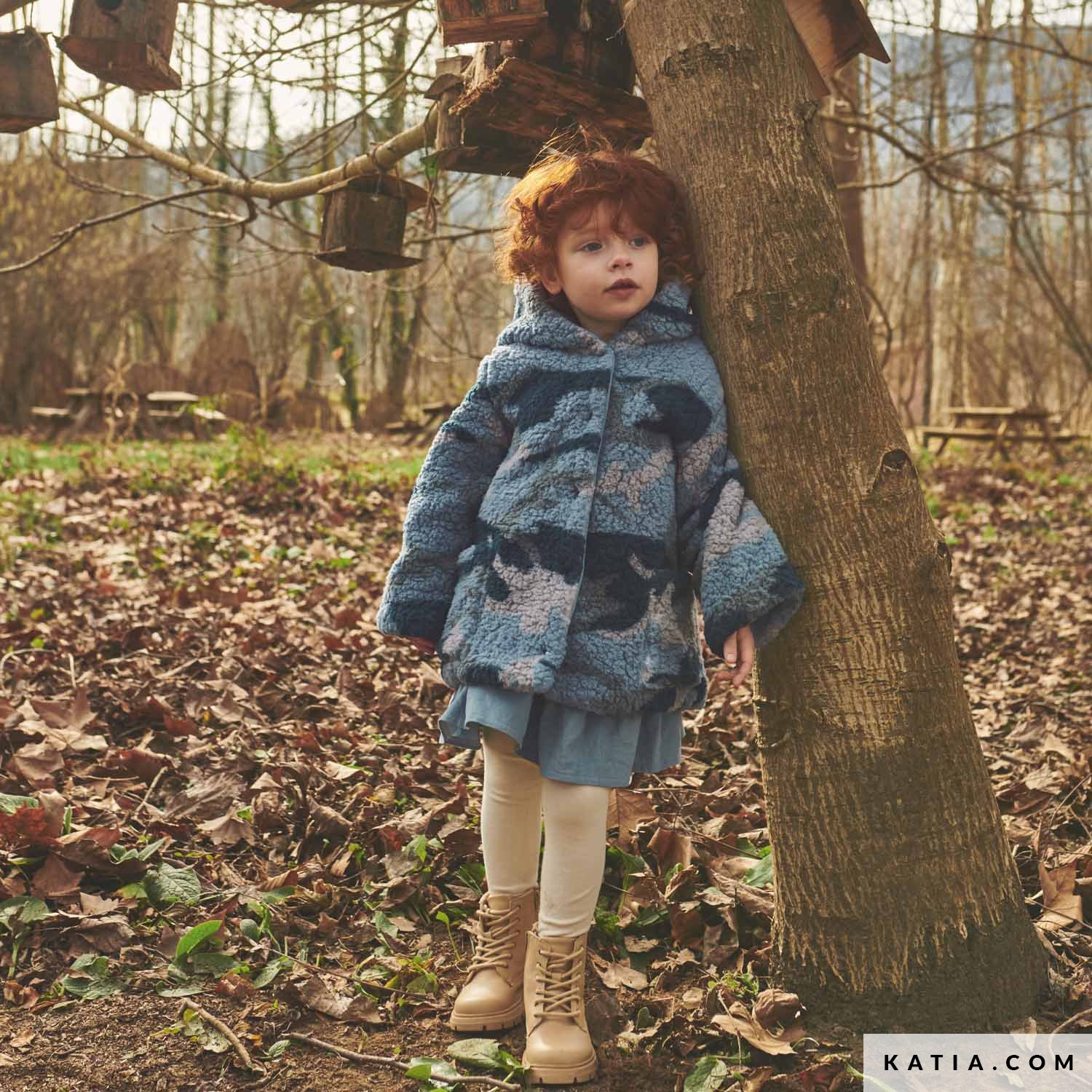 Camouflage Sherpa Print fur effect jersey fabric - Autumn / Winter ...