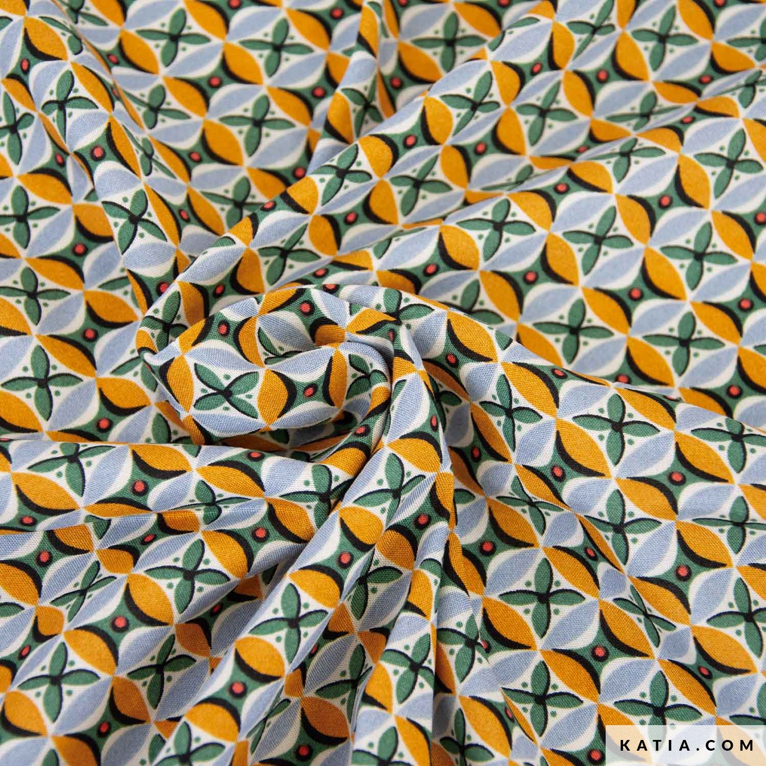 Viscose stof met retroprint - Herfst / Winter | Katia.com