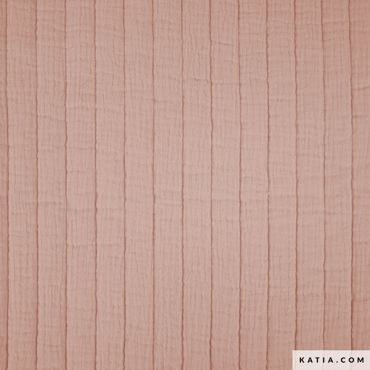 Dusty pink muslin padded fabric - Autumn / Winter | Katia.com