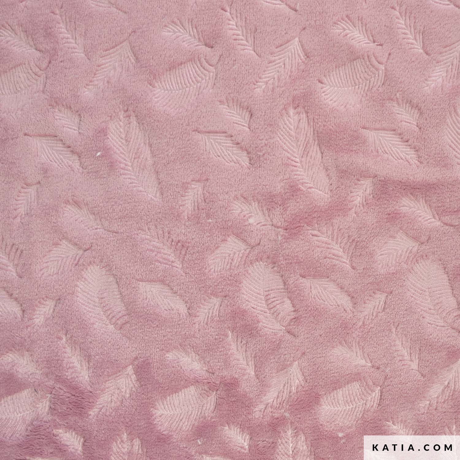 Teddy Fur Pink Feathers fabric in relief - Autumn / Winter | Katia.com