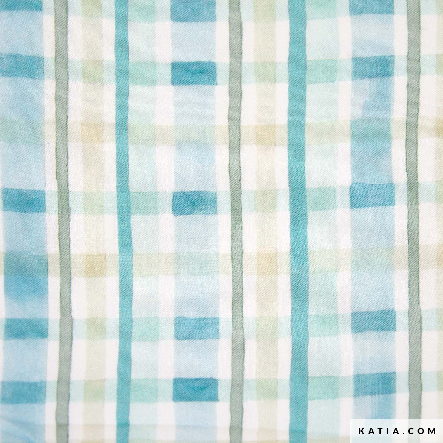 Checkered print Eco-viscose viscose fabric - Autumn / Winter | Katia.com