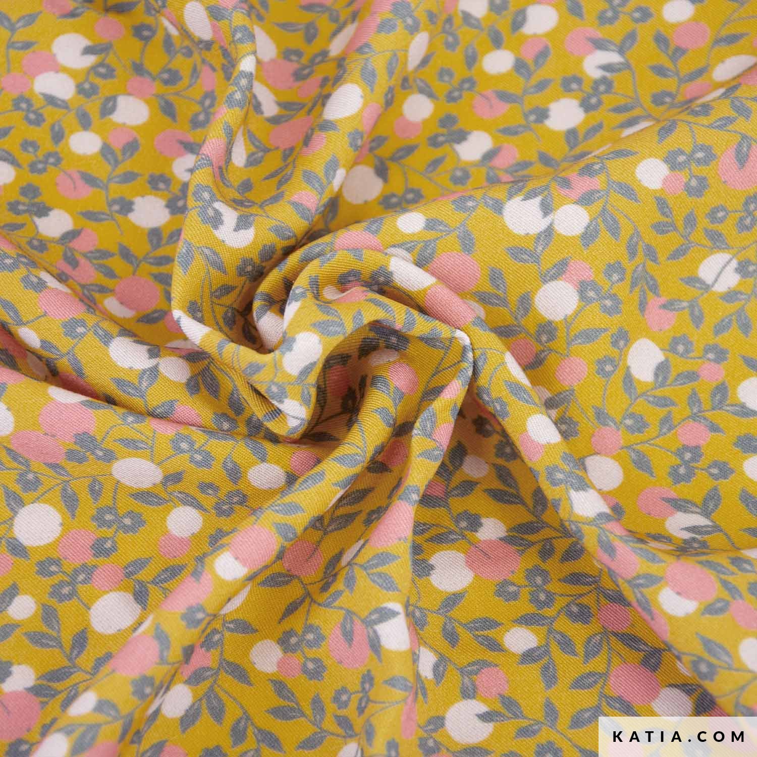 Floral Eco-viscose viscose fabric - Autumn / Winter | Katia.com