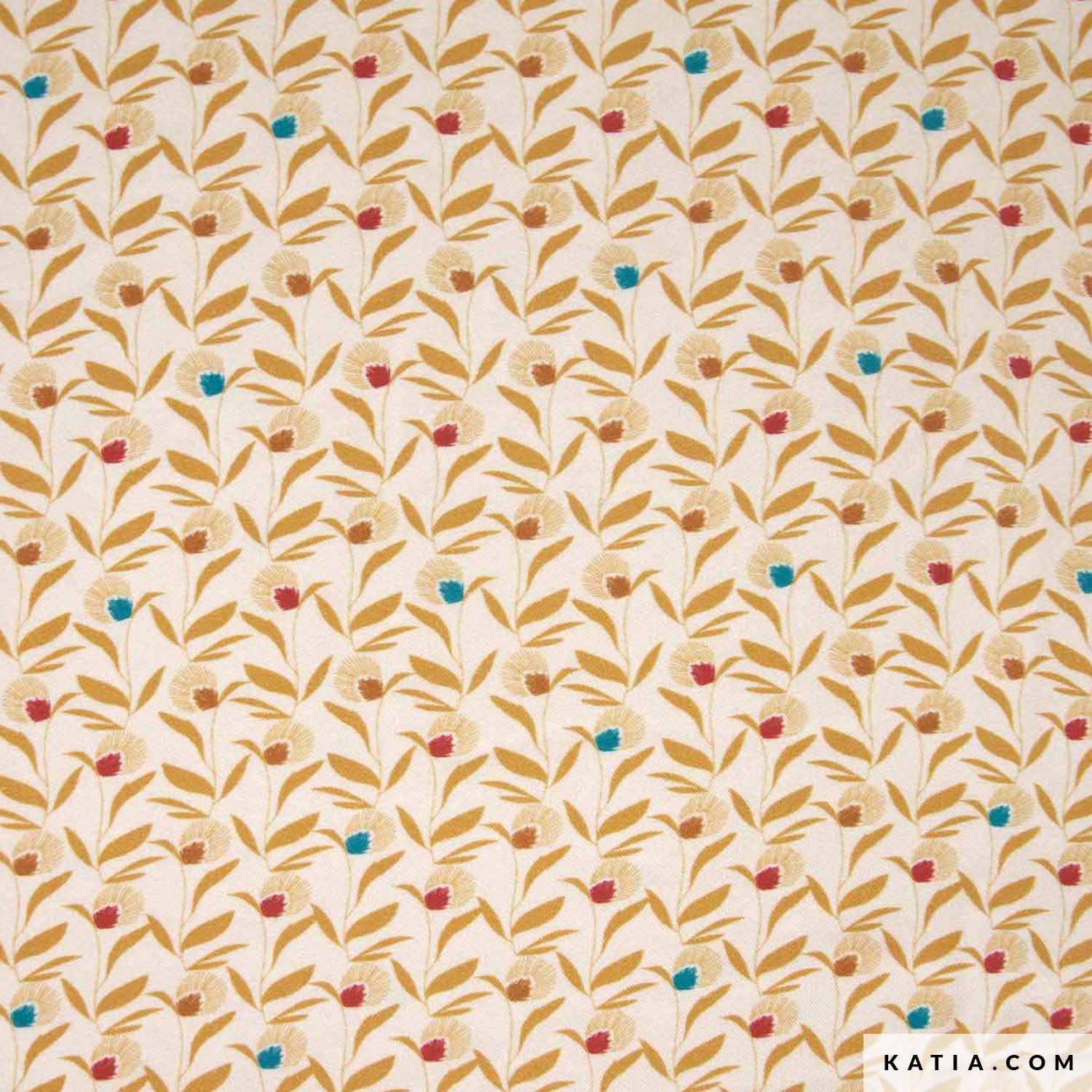 Retro Flowers viscose fabric - Autumn / Winter | Katia.com