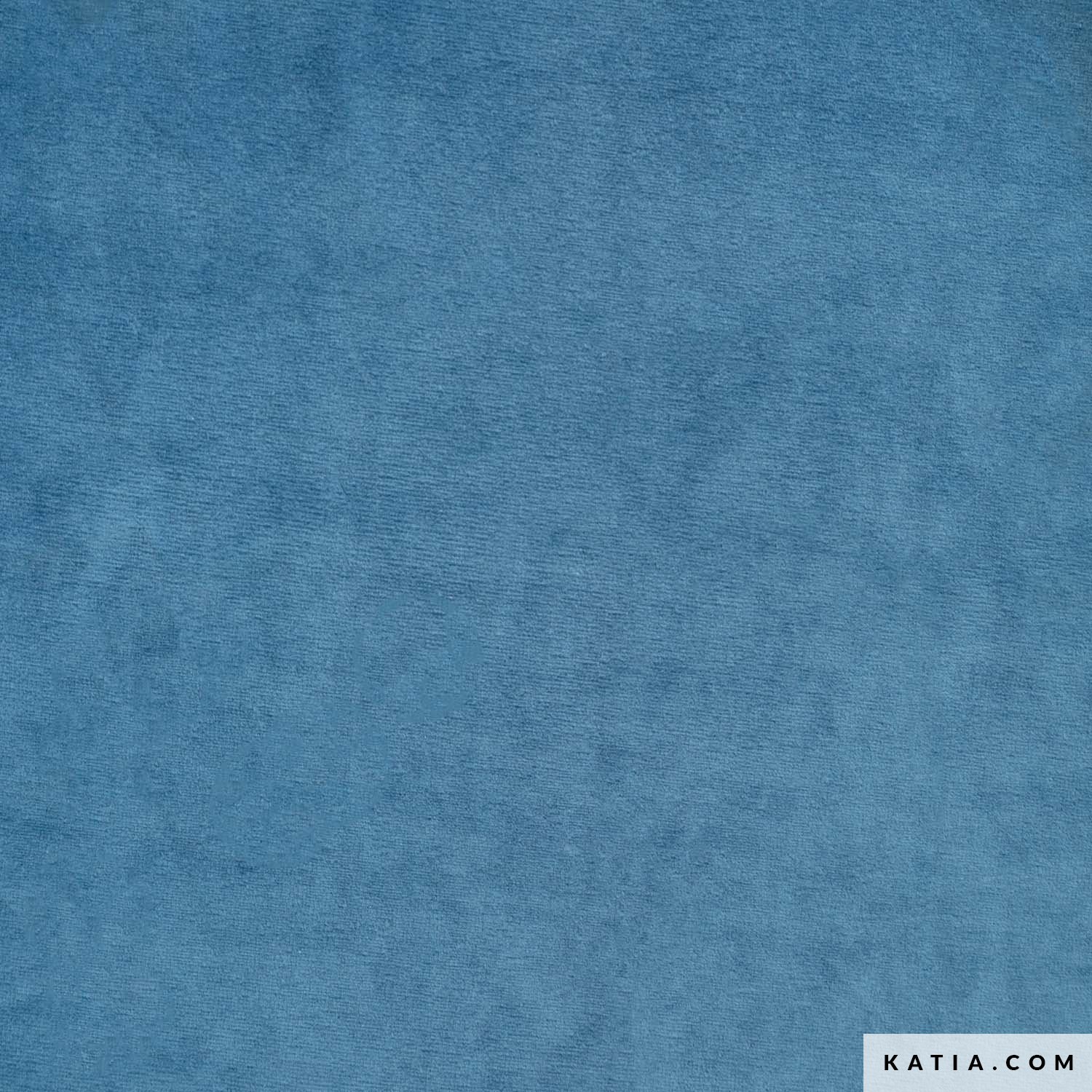 Velvet Cotton Knit Fabric in Provincial Blue - Autumn / Winter | Katia.com